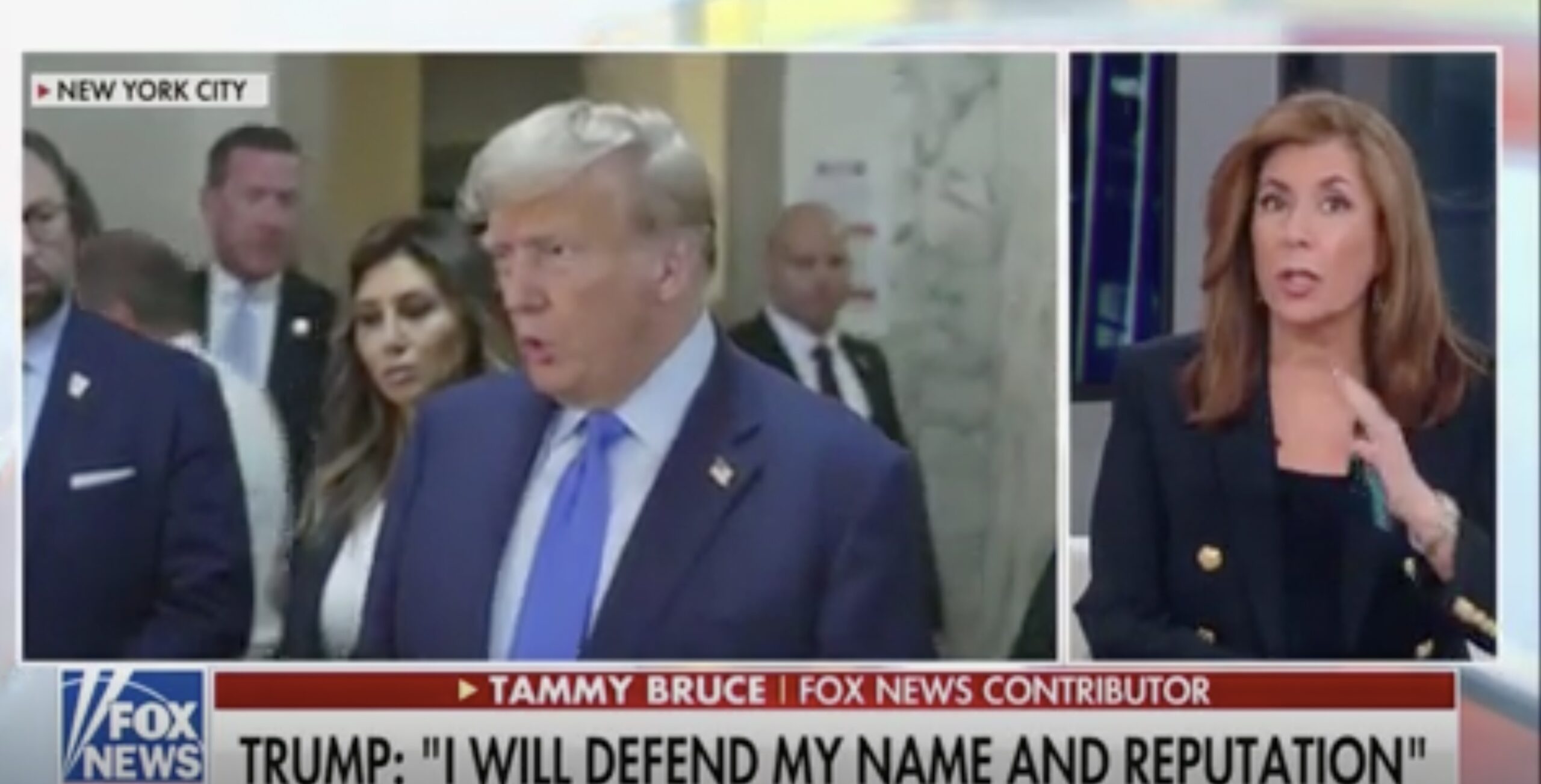 Fox News Host Raves About Trump's Tirade Outside NY Court