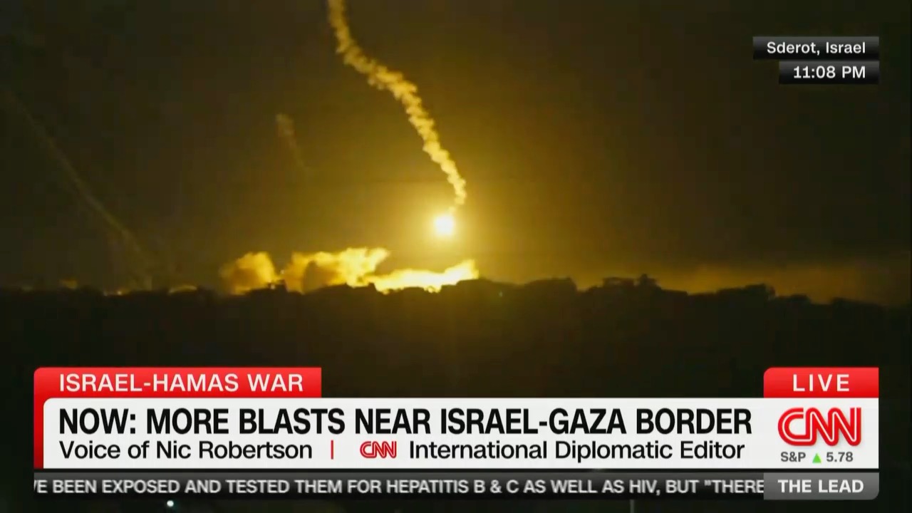 Nic Robertson Report For CNN Interrupted By Intense Bombing