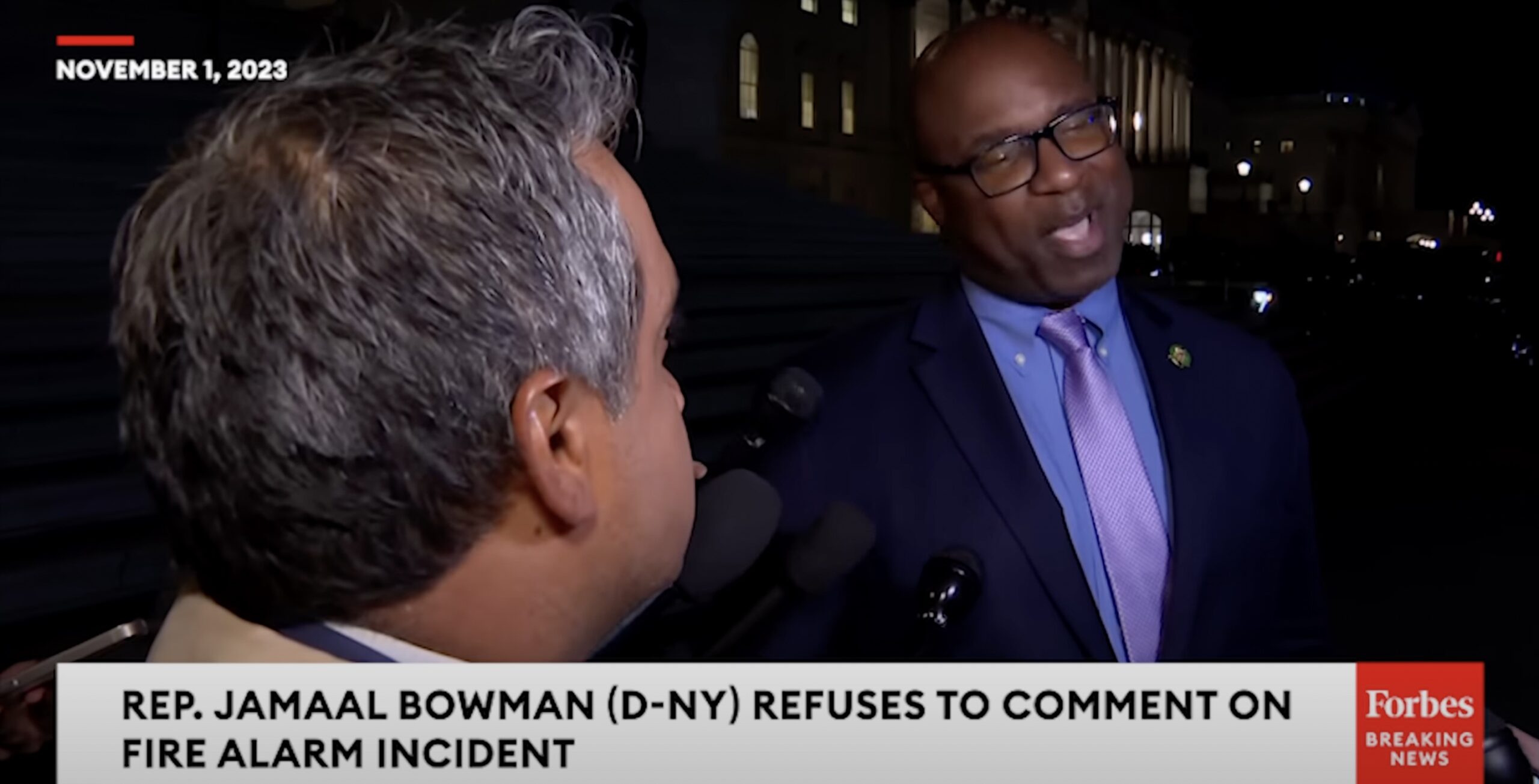 Manu Raju Corners Jamaal Bowman About Fire Alarm Fiasco