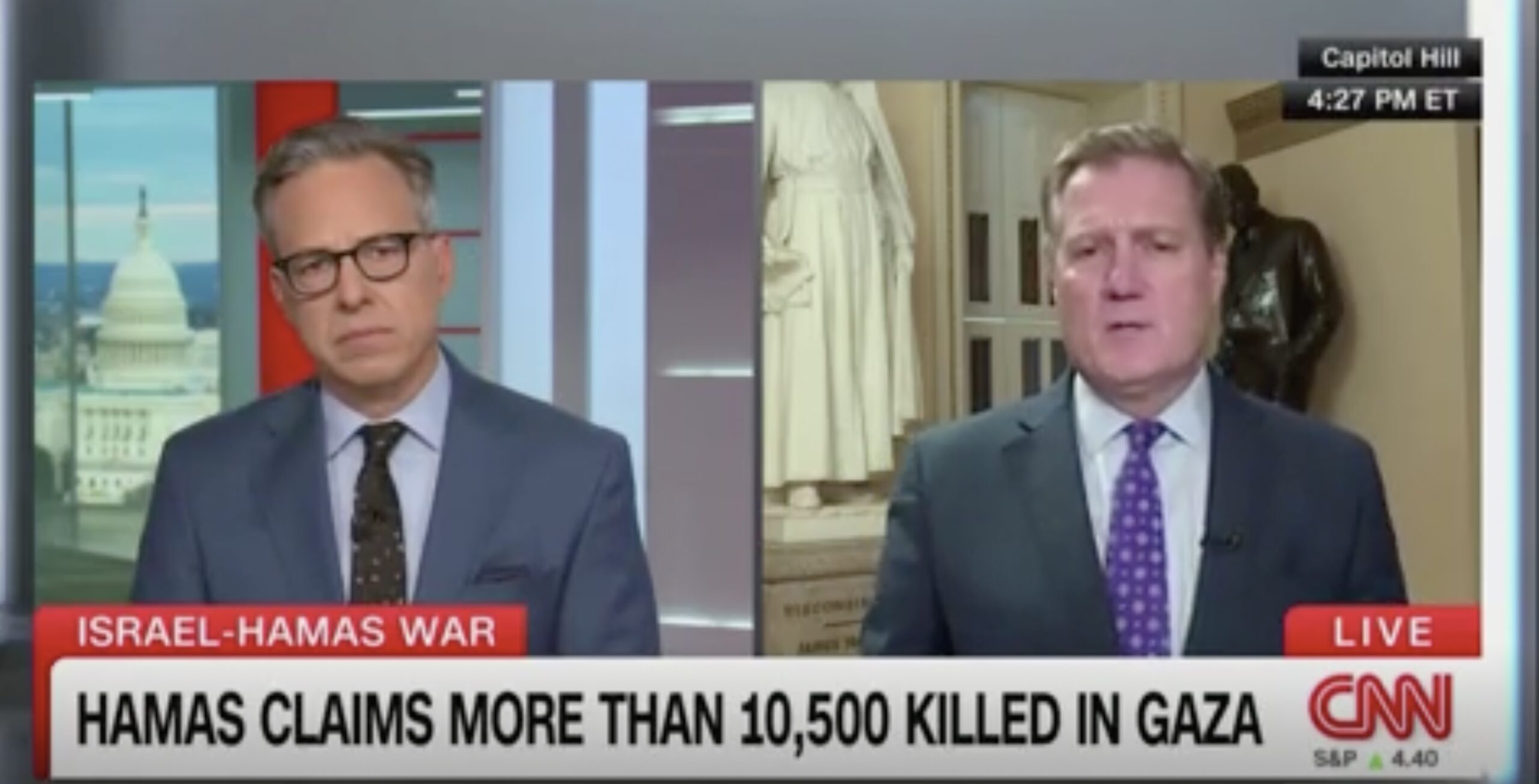 Jake Tapper Presses Mike Turner on Casualties in Gaza
