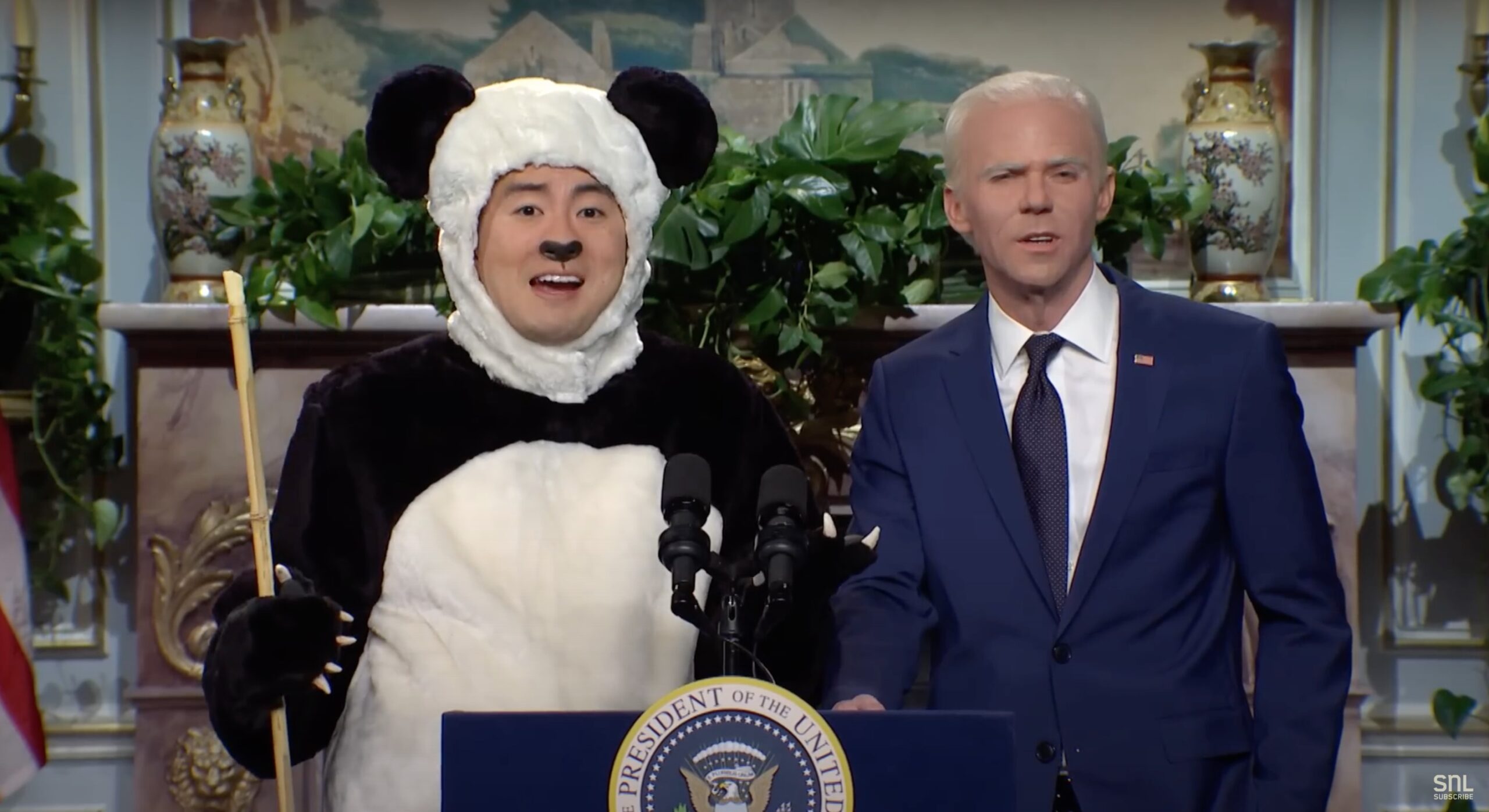 SNL Shows Joe Biden Holding Press Conference With a Panda