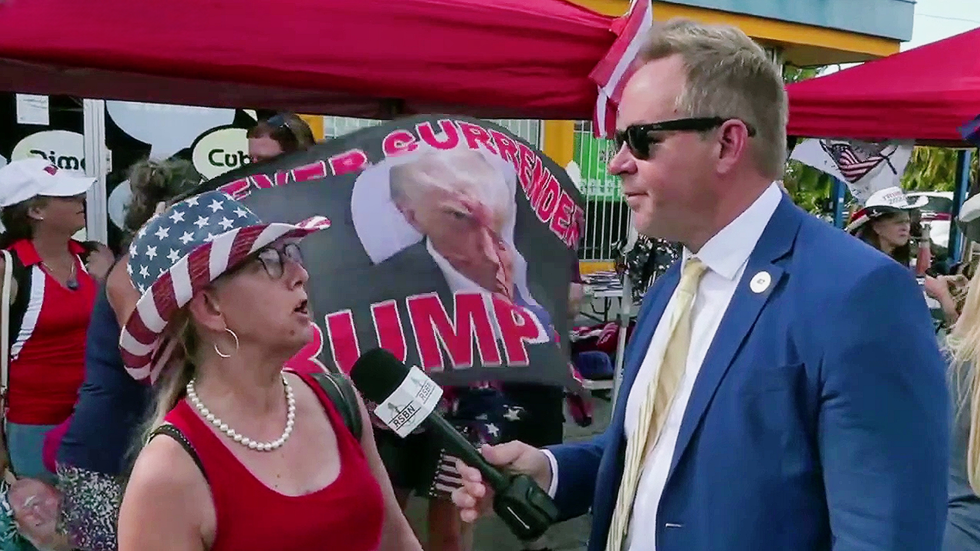 Trump Rally Fan Hates Biden Cuz Hometown Totally Infiltrated