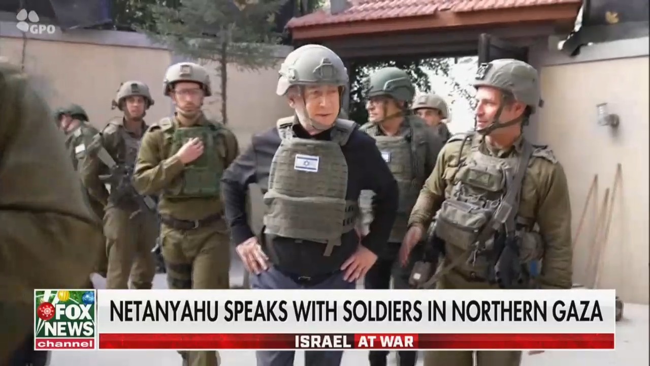 Benjamin Netanyahu Visits Troops In Gaza On Christmas