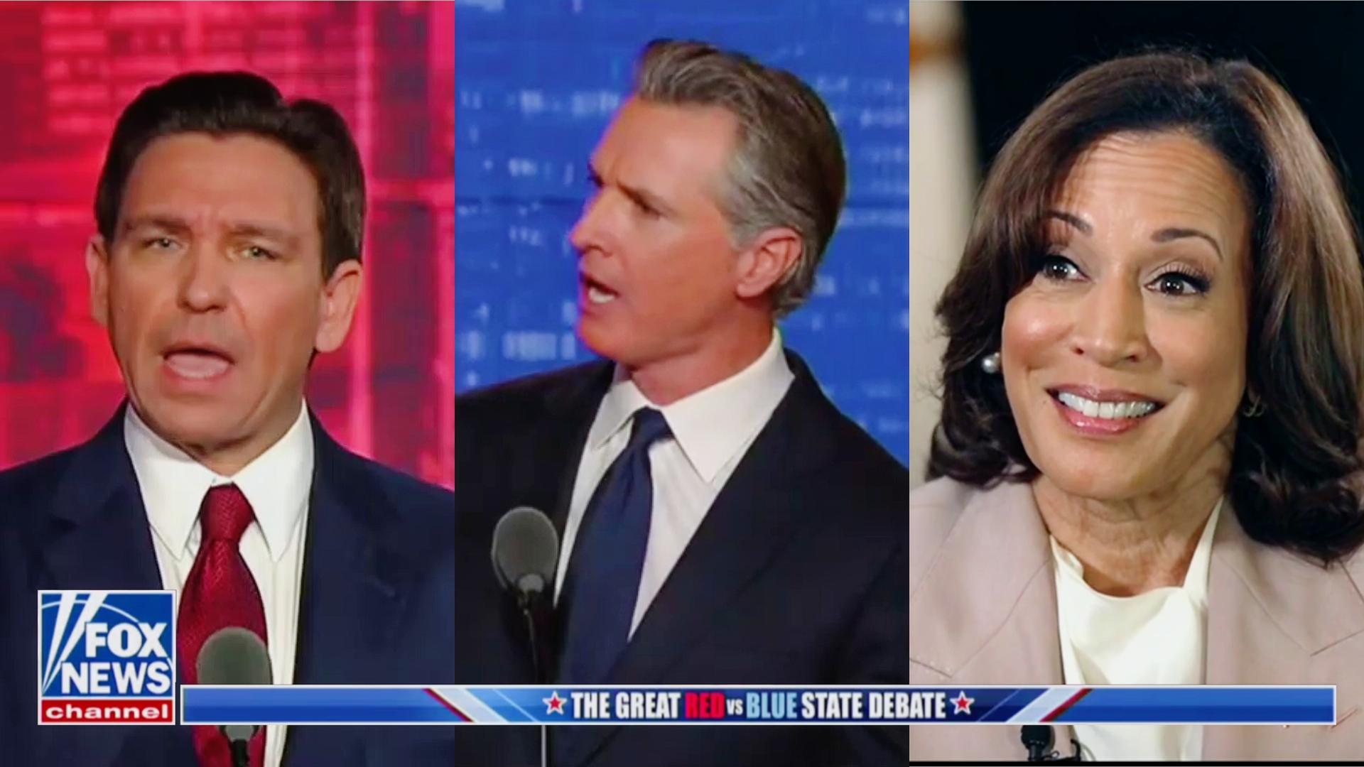 Gavin Newsom Slams DeSantis Mangling 'Kamala' At Fox Debate