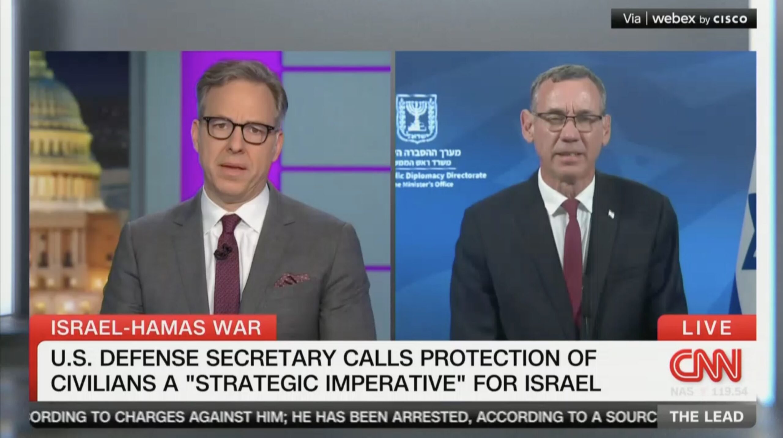 Jake Tapper Hits Back in Disgust After Mark Regev Victim-Blames CNN ...
