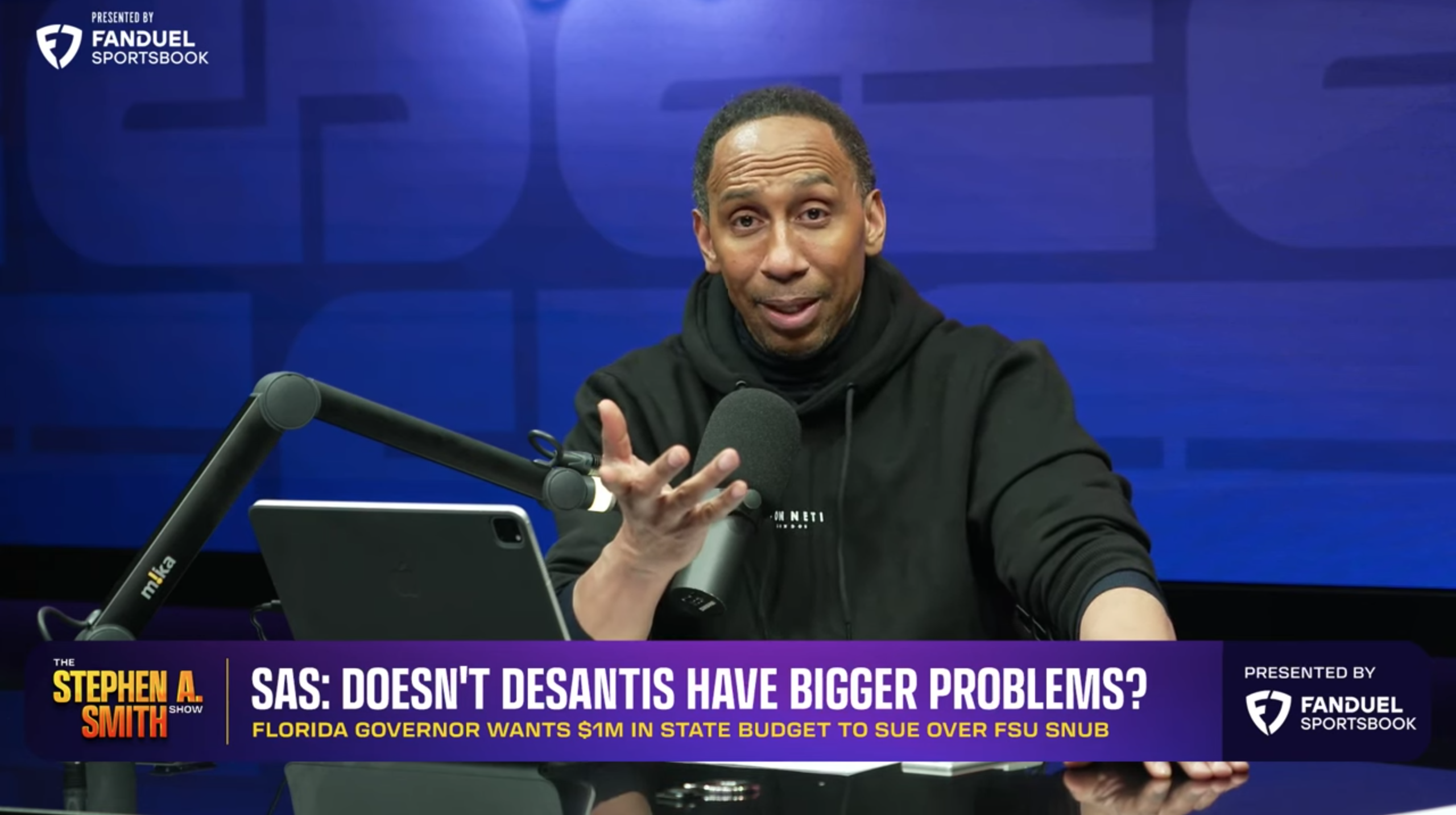 Stephen A. Smith Rips Ron DeSantis for Potential FSU Lawsuit