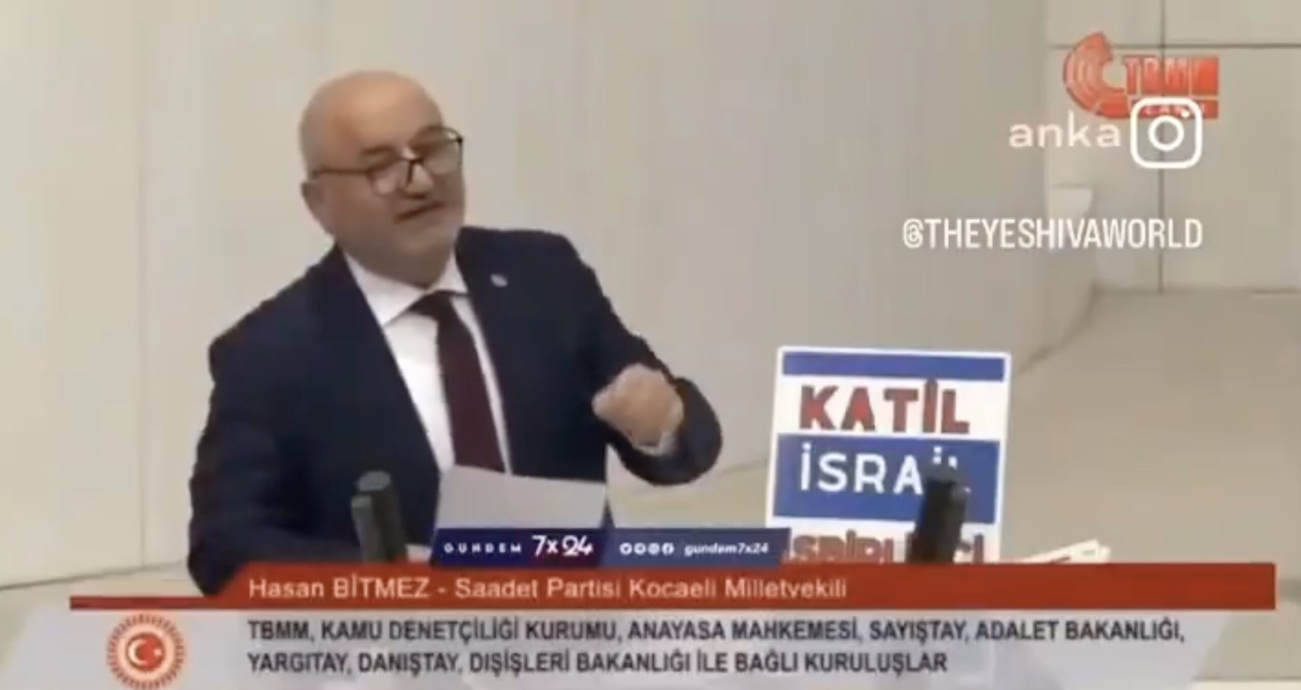 Turkish Lawmaker Has Heart Attack After Denouncing Israel