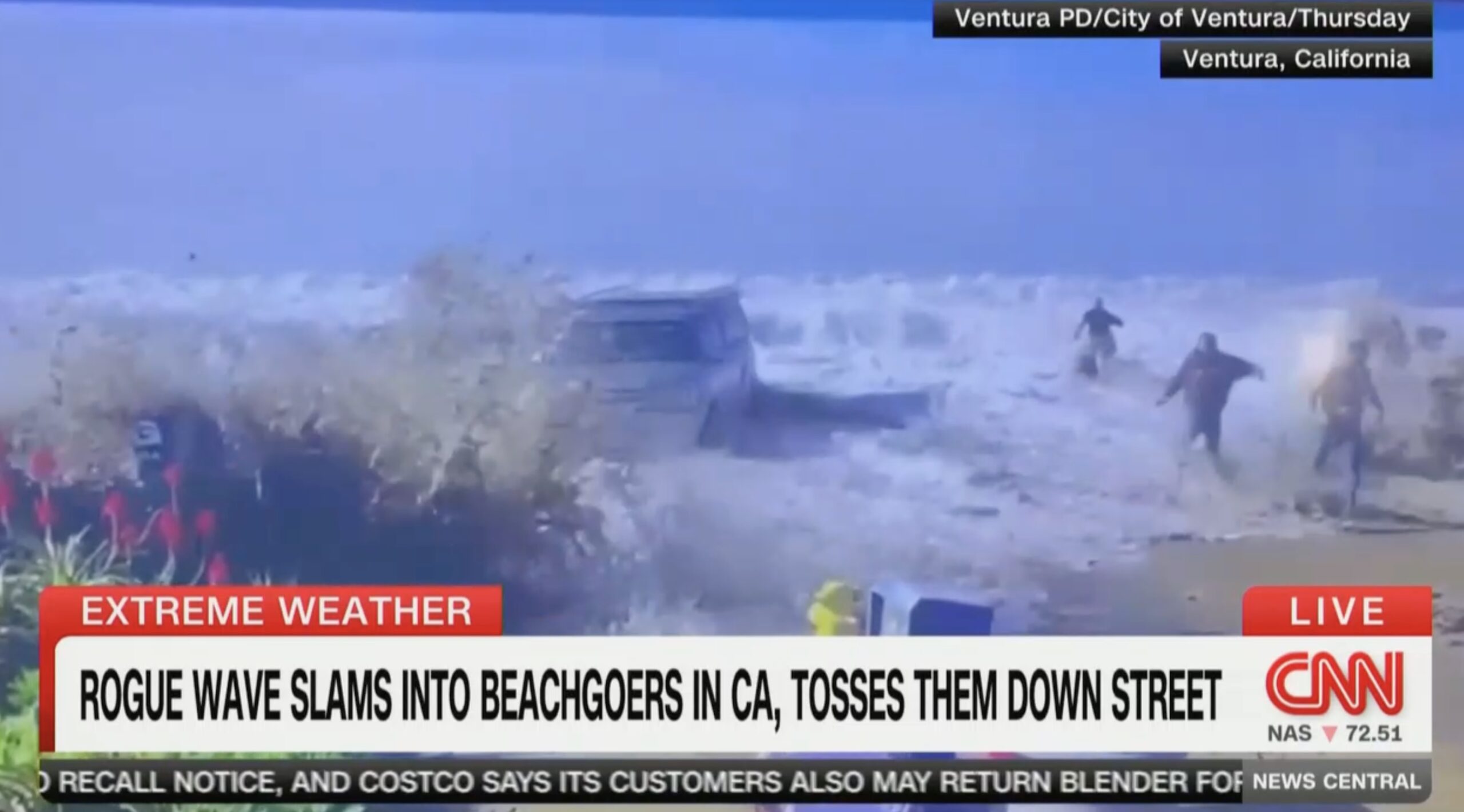 Breanna Keilar Marvels At 20 Foot Monster Wave in California