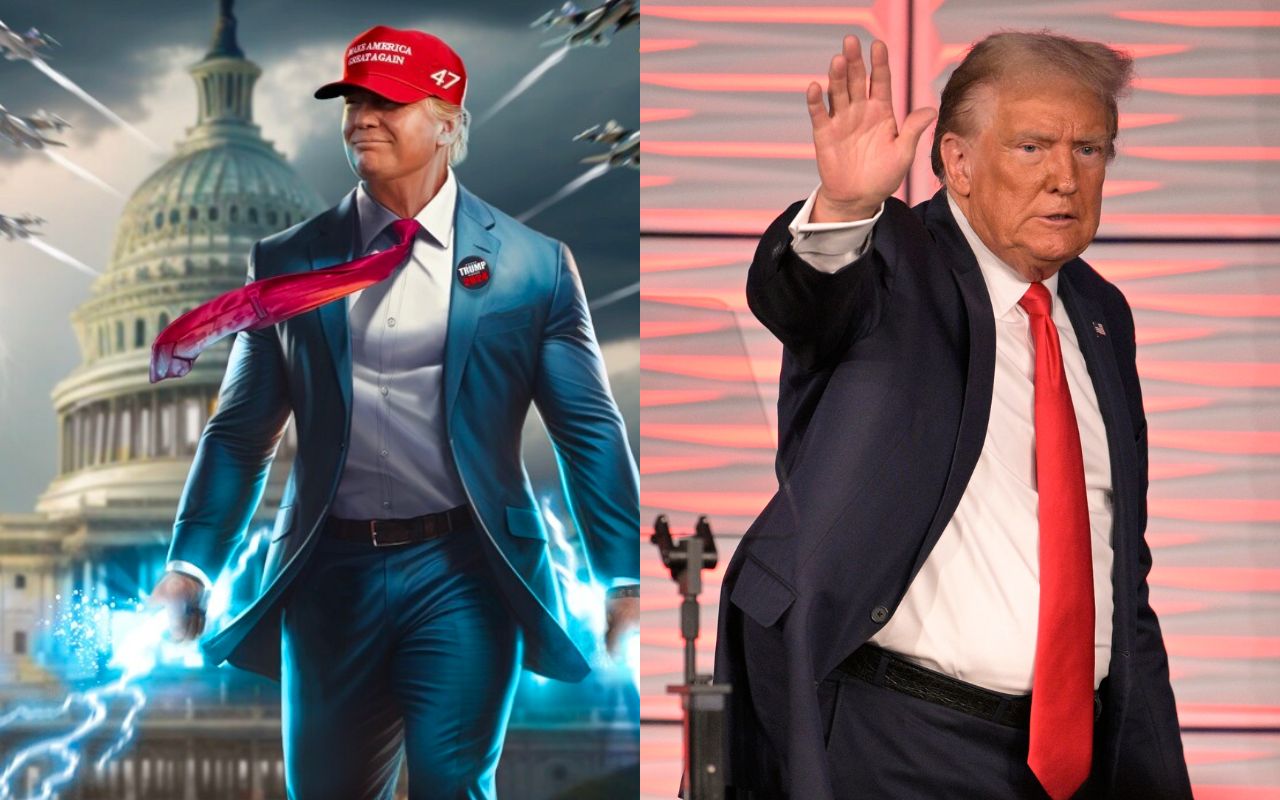Trump Trading Card Depicts Ex-President As a Swole Superhero