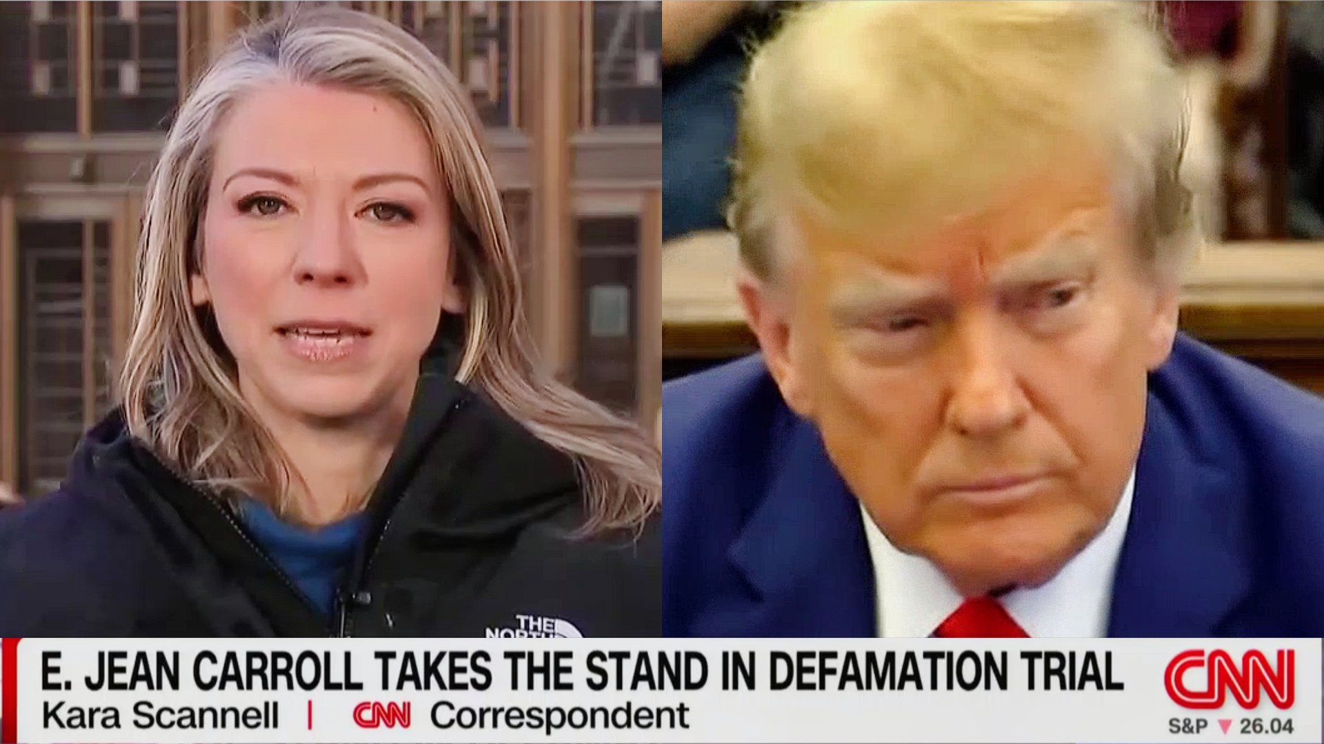 CNN: Trump Shook Head As Carroll Testified to Rape/Defame