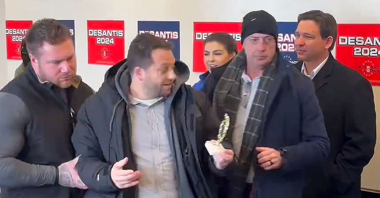 Ron DeSantis Trolled With Participation Trophy In Iowa