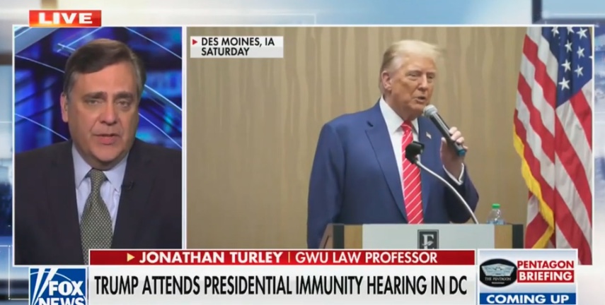 Trump's Legal Argument Too Much for Fox News’ Jonathan Turley