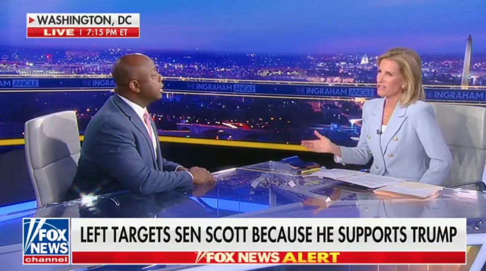 Laura Ingraham Asks Tim Scott About Standing Behind Trump While He ...