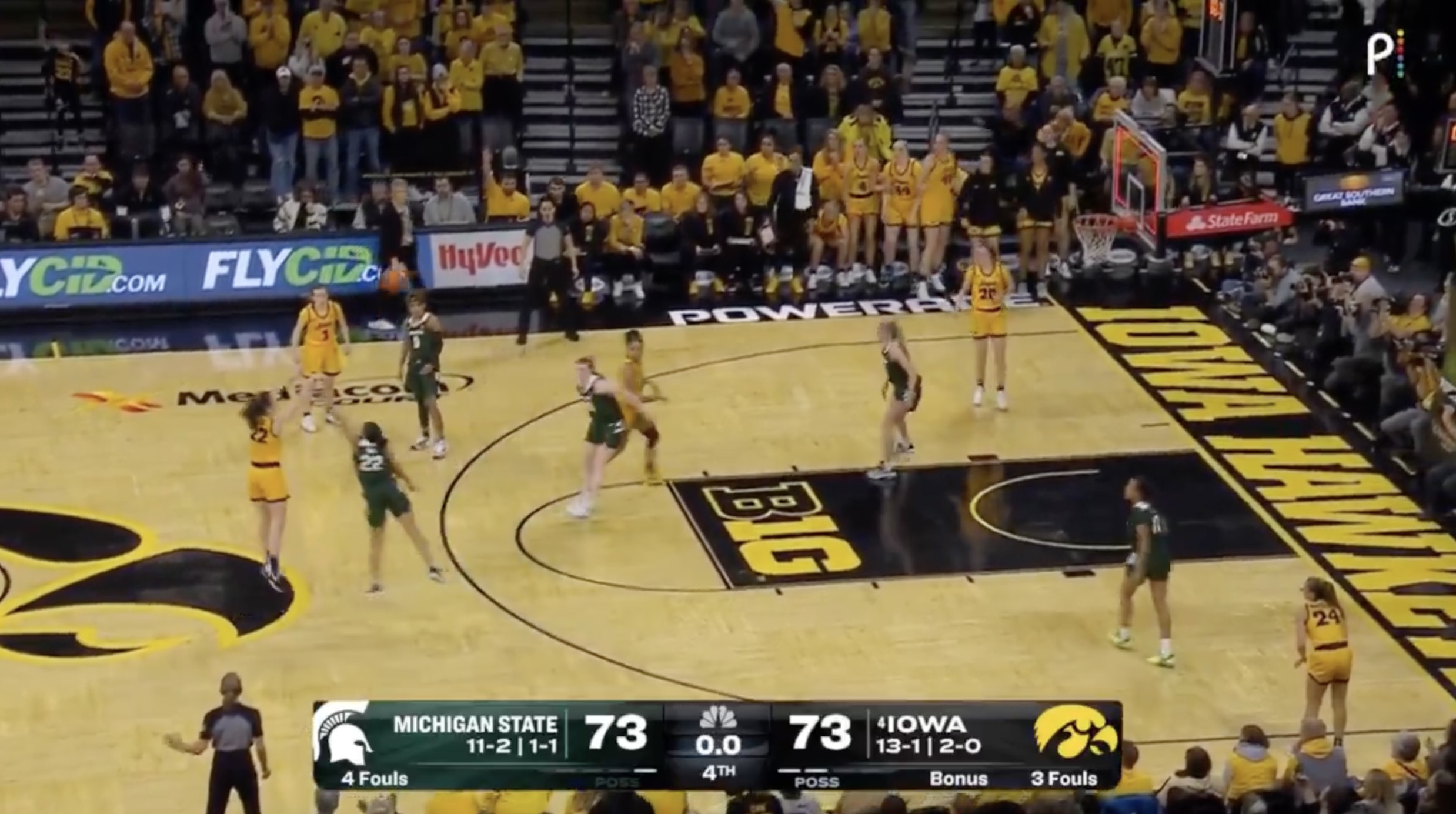 Caitlin Clark Hit a Buzzer Beater FROM THE LOGO to Beat MSU