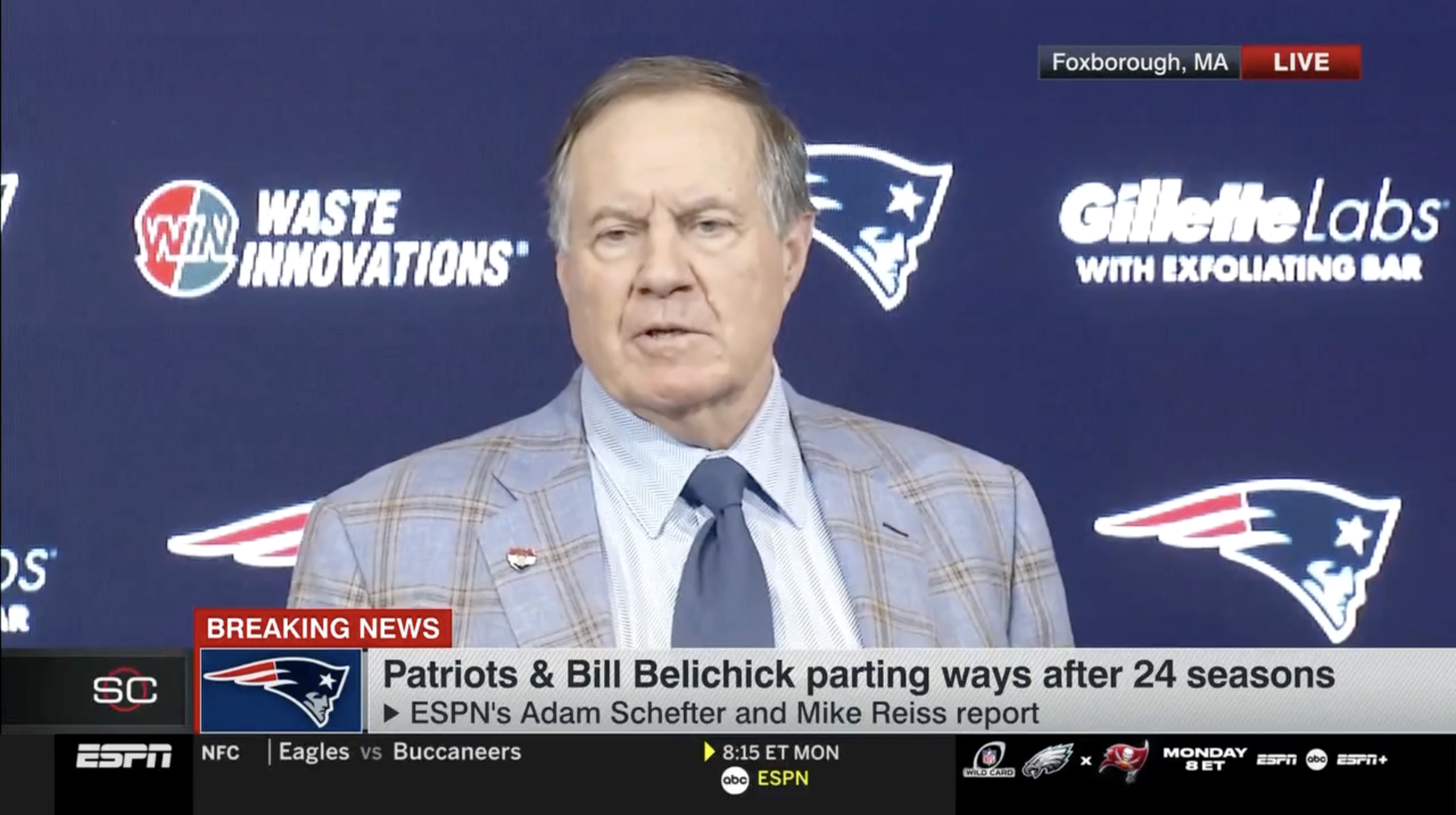 Bill Belichick Gets Emotional Saying Goodbye to Patriots