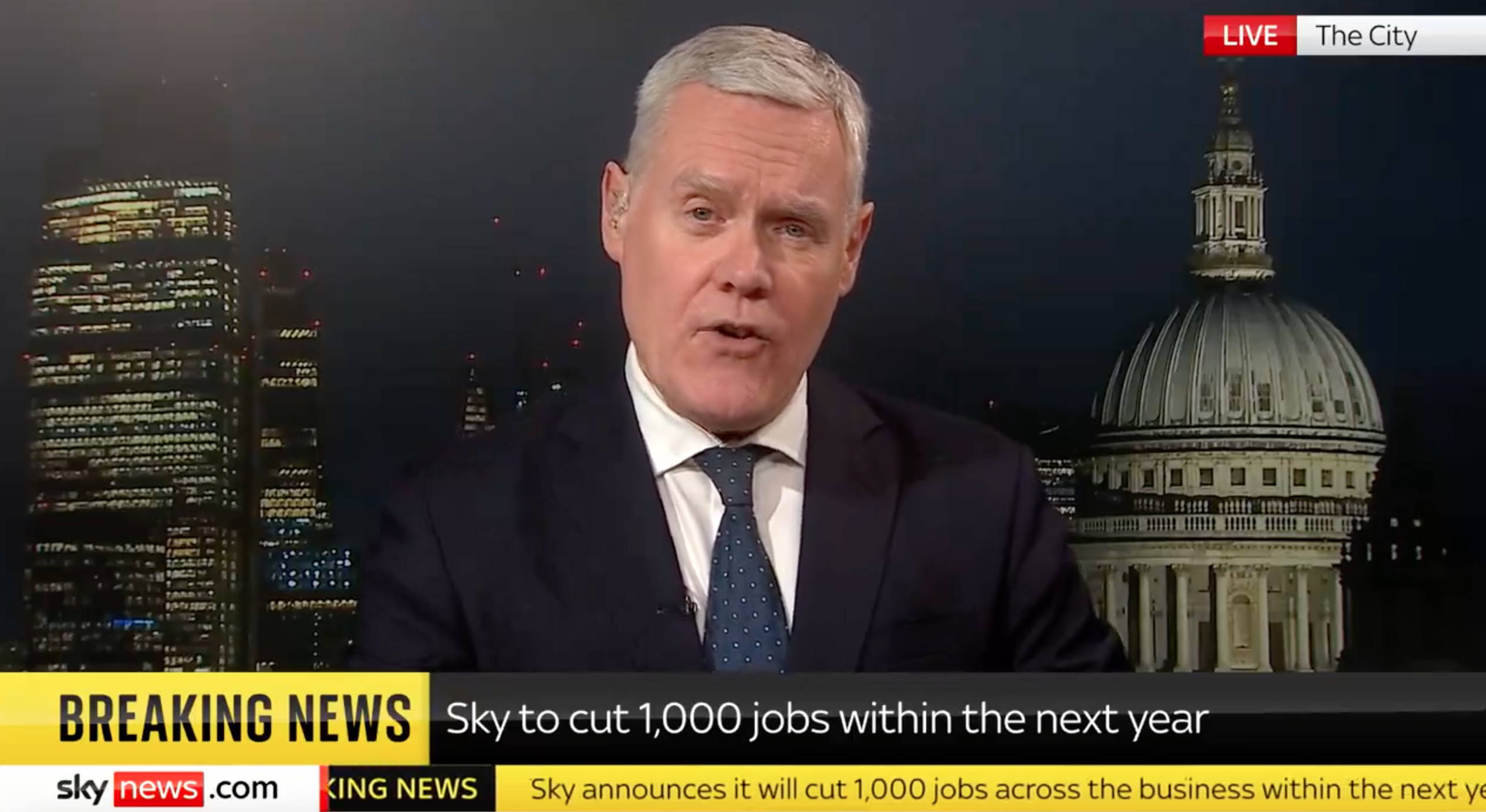 Sky To Cut 1,000 Jobs As Consumers Pivot To Streaming-Based Services