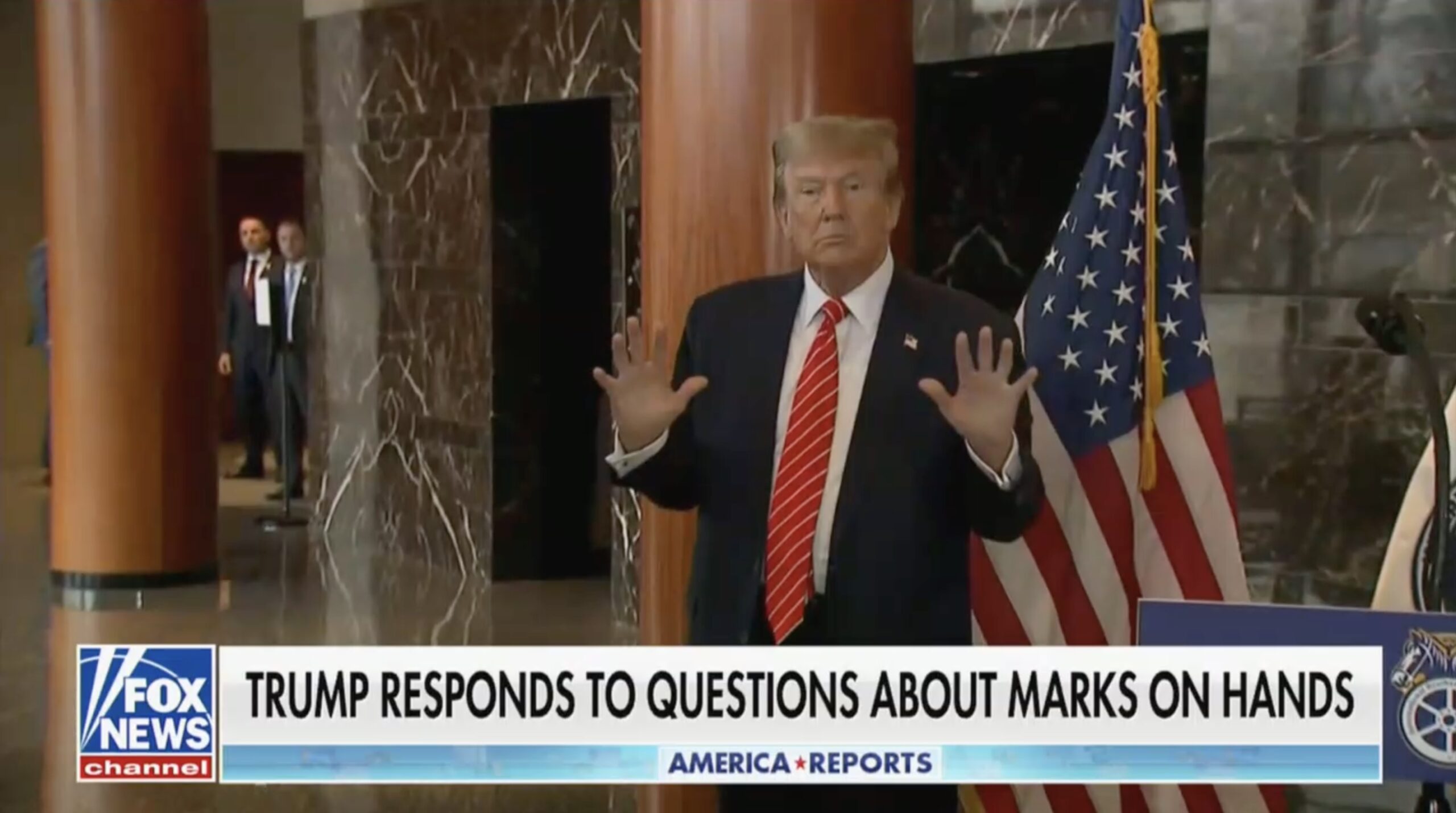 Donald Trump Shows Hands When Asked About Viral Photo