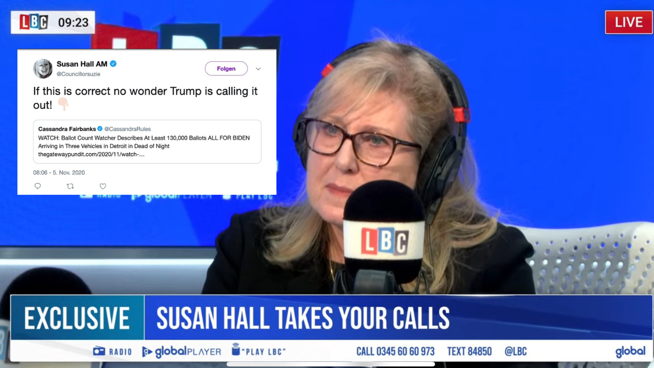 London Mayor Hopeful Susan Hall Grilled Over ‘Stolen’ 2020 Election ...