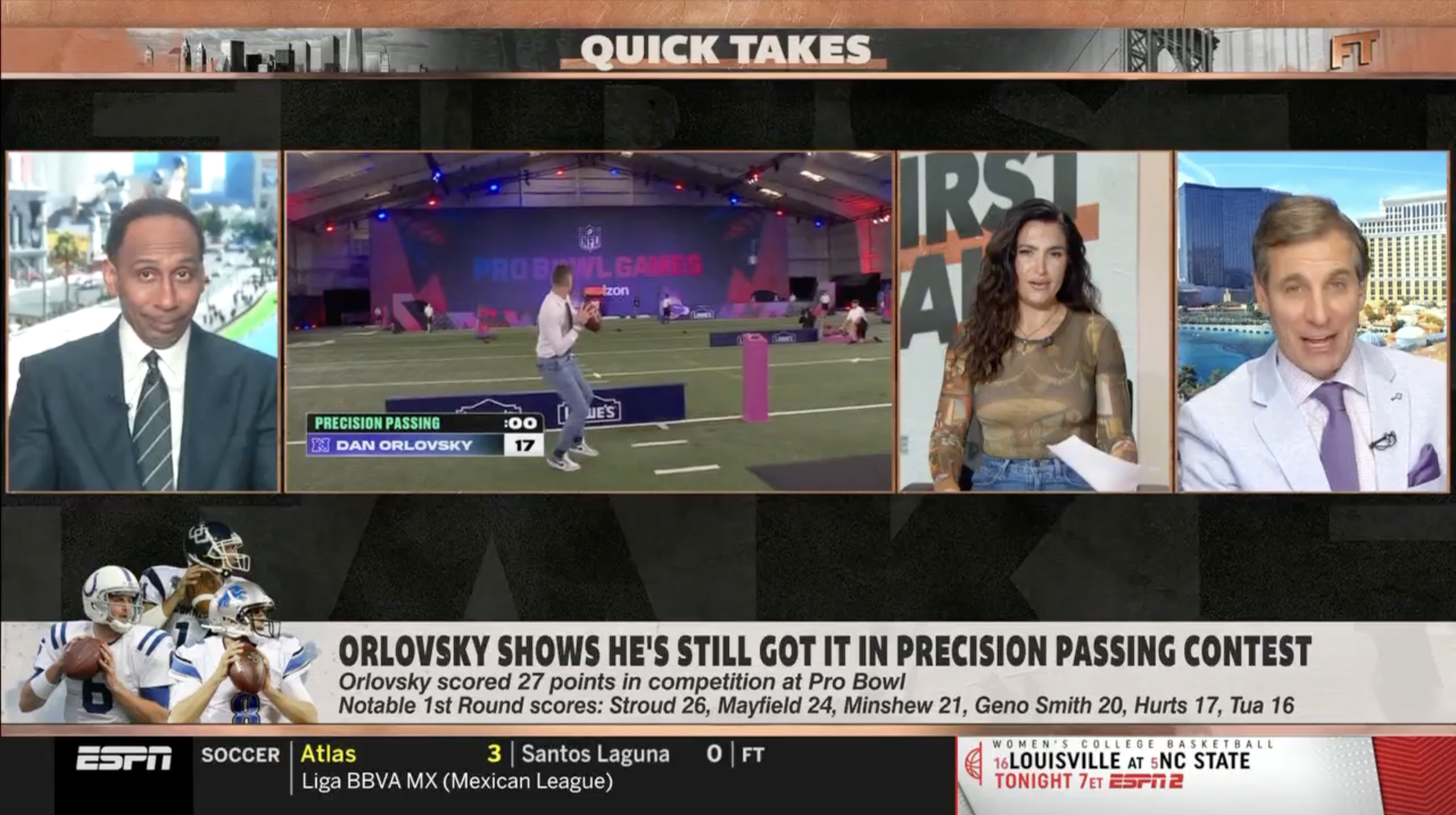 First Take Roasts Dan Orlovsky After Pro Bowl Exhibition