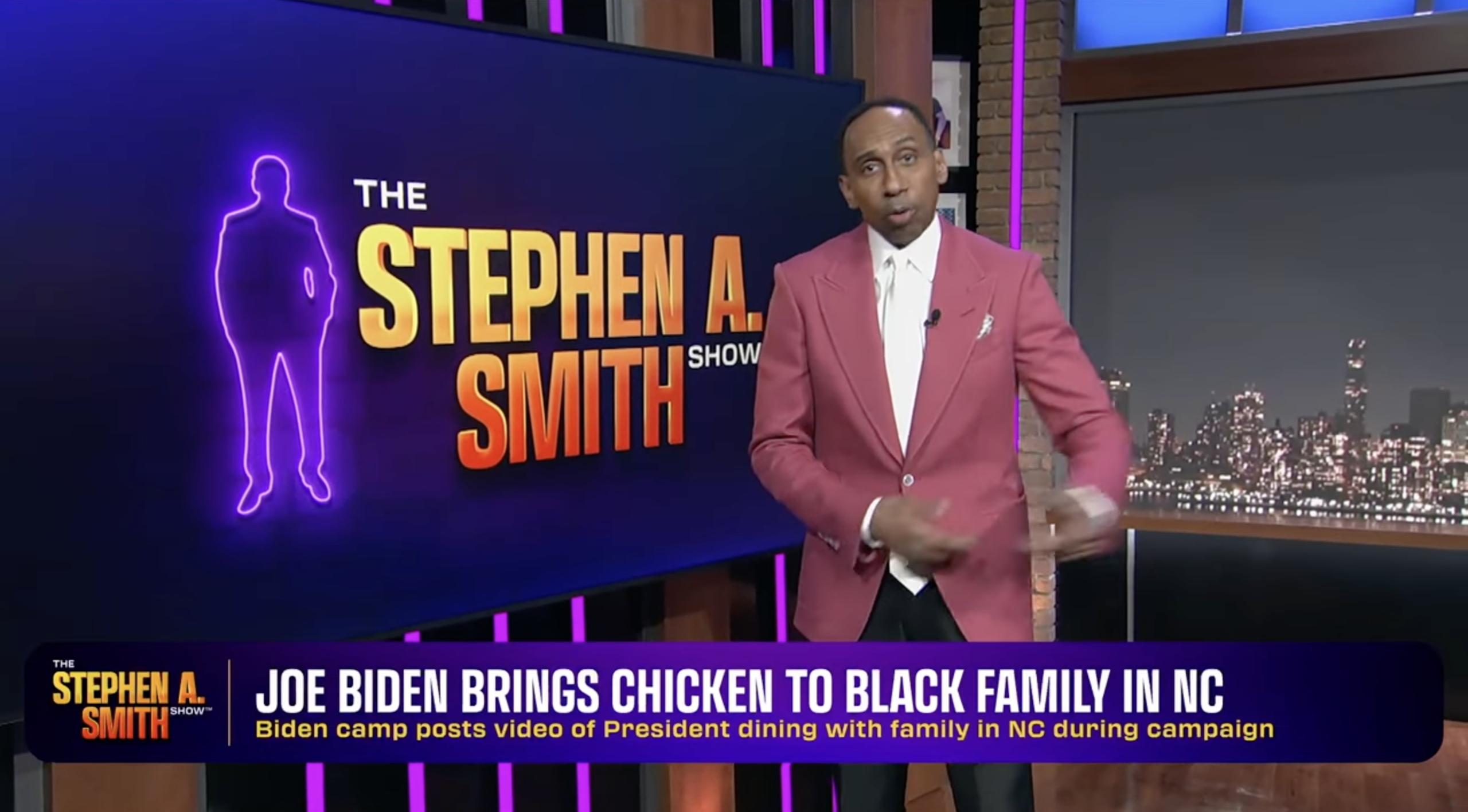 Stephen A. Smith Calls Out Biden for Fried Chicken Dinner