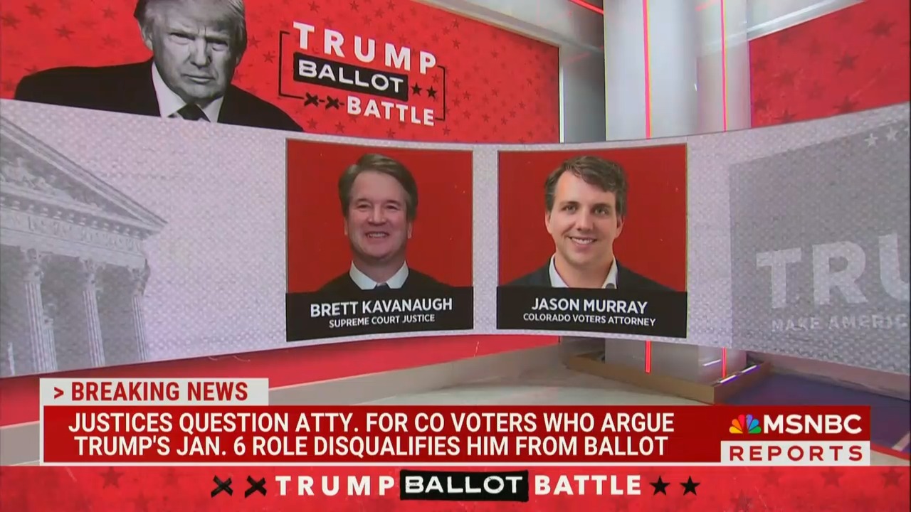 Brett Kavanaugh Asks If Trump Ballot Ban Is Anti-Democratic