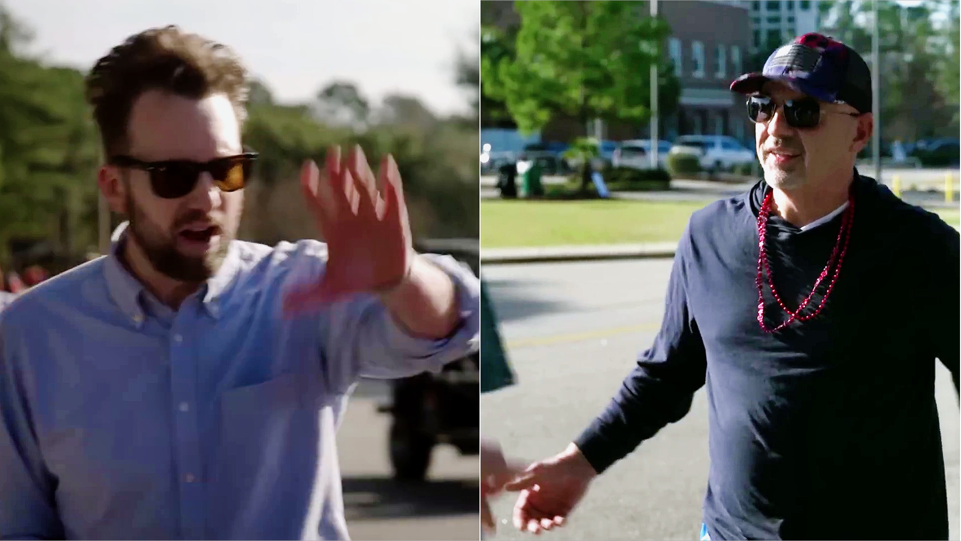 Trump Fan At Rally Stuns Jordan Klepper W Trump Merch Item