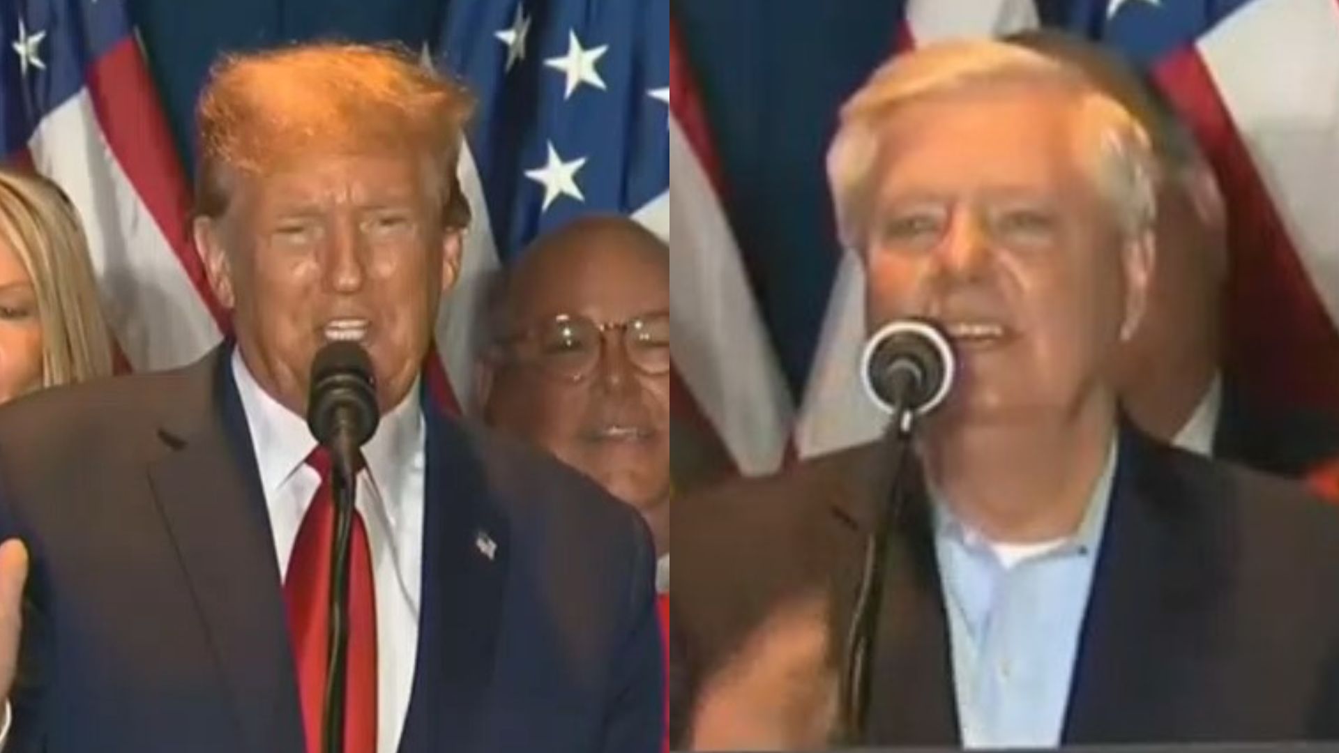 ‘No, No!’ Trump Tries to Calm Crowd Ruthlessly Booing Lindsey Graham at ...