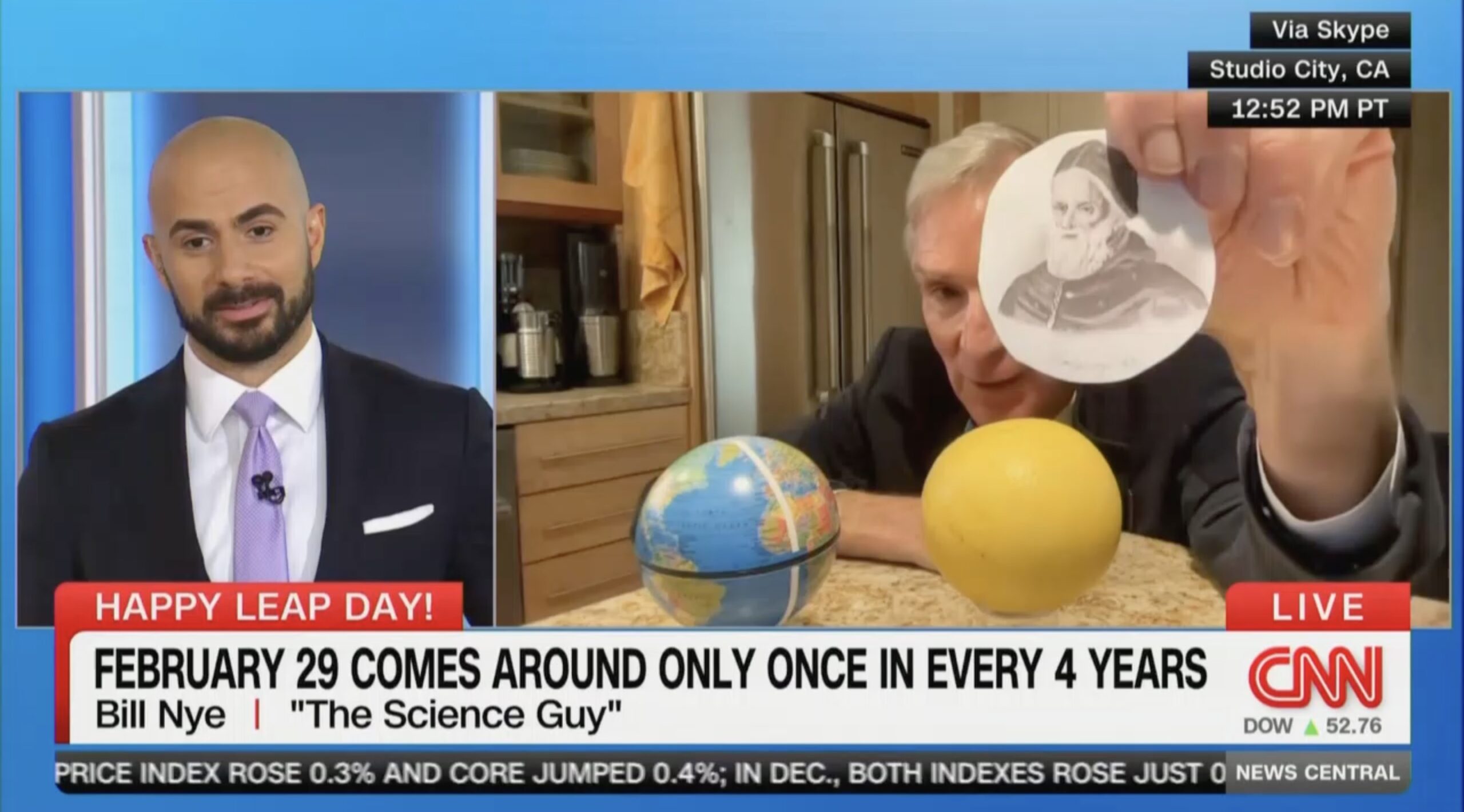 Bill Nye Brings Lots of Props to Explain Leap Day to CNN
