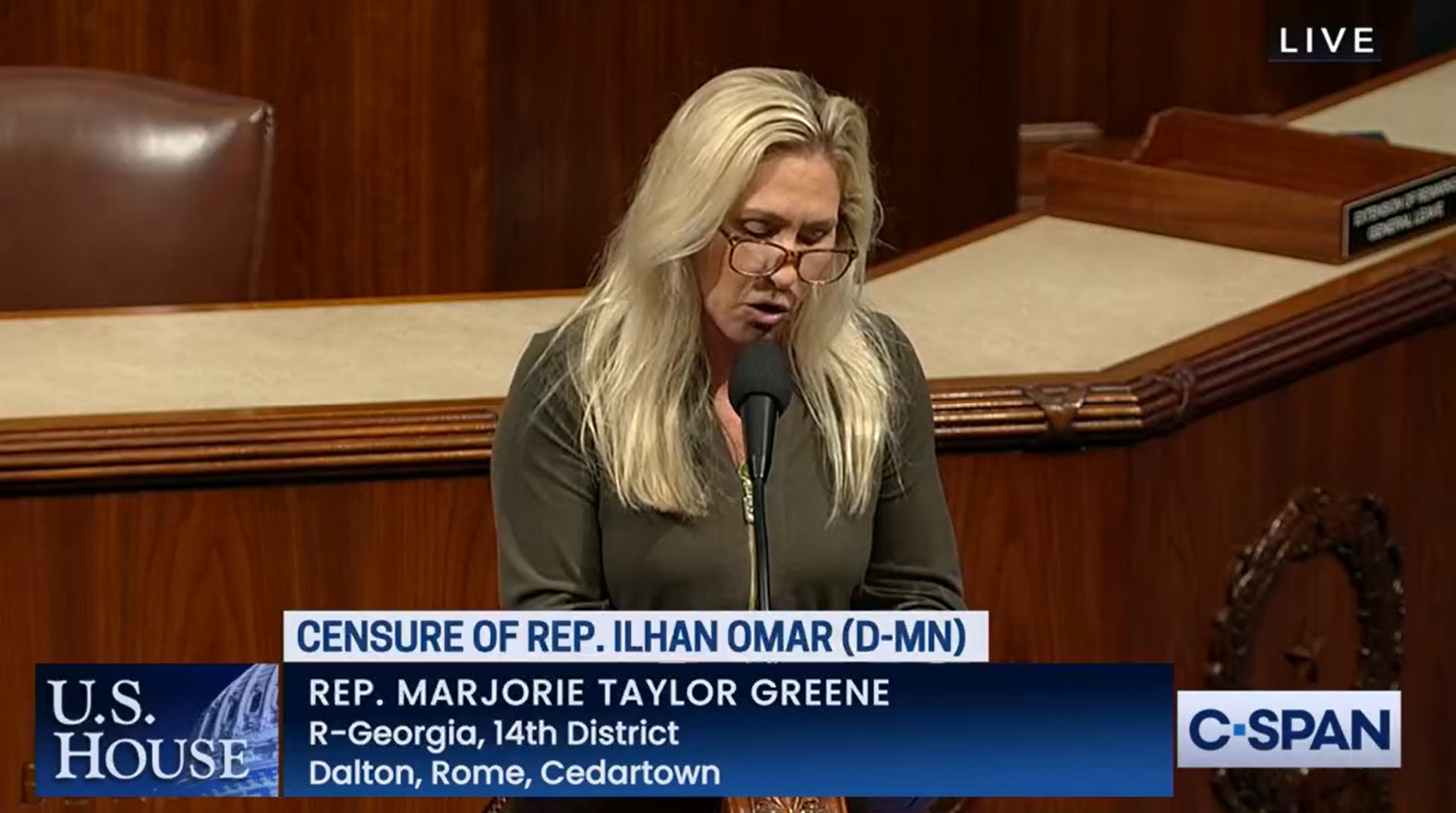 Marjorie Taylor Greene Pushes Censure for Ilhan Omar