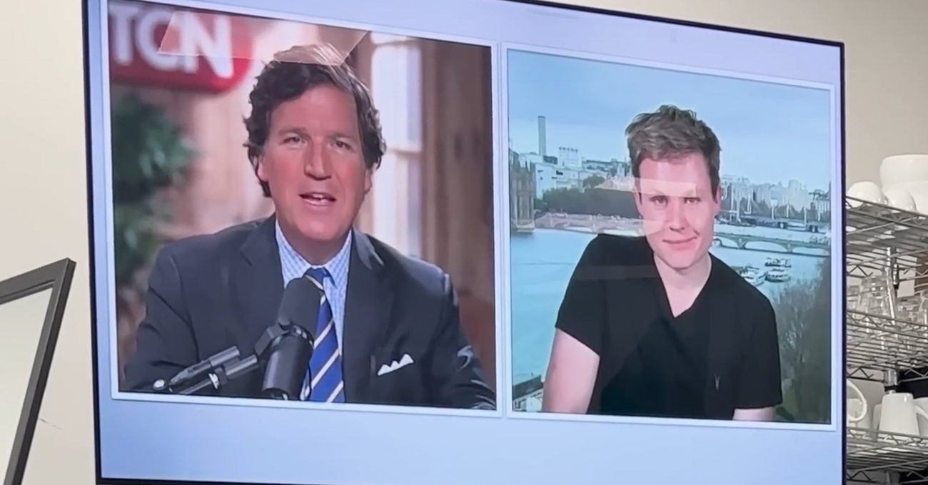 Tucker Carlson Pranked By British YouTubers Over Royal Photo