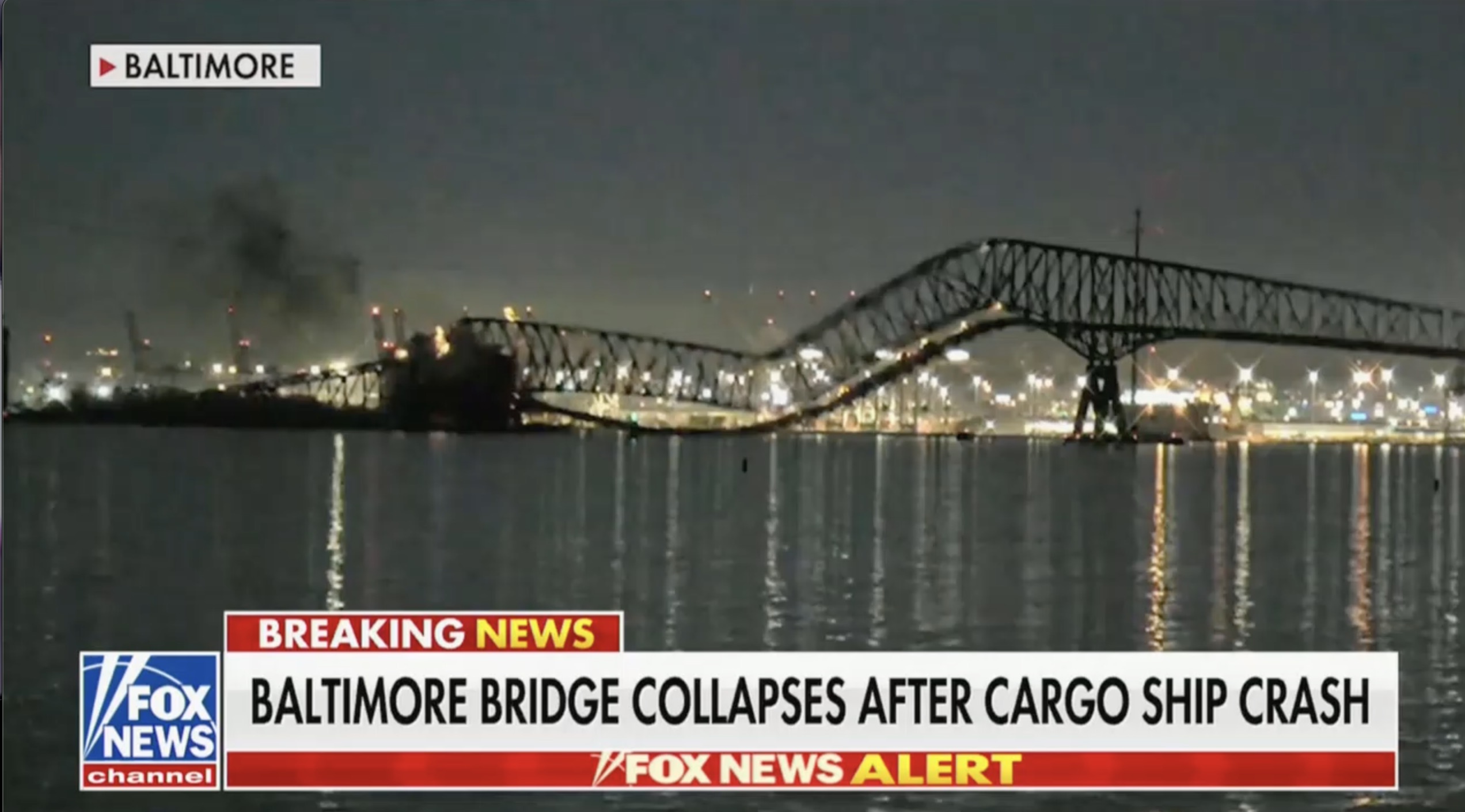 Baltimore's Key Bridge Collapses Into River Video