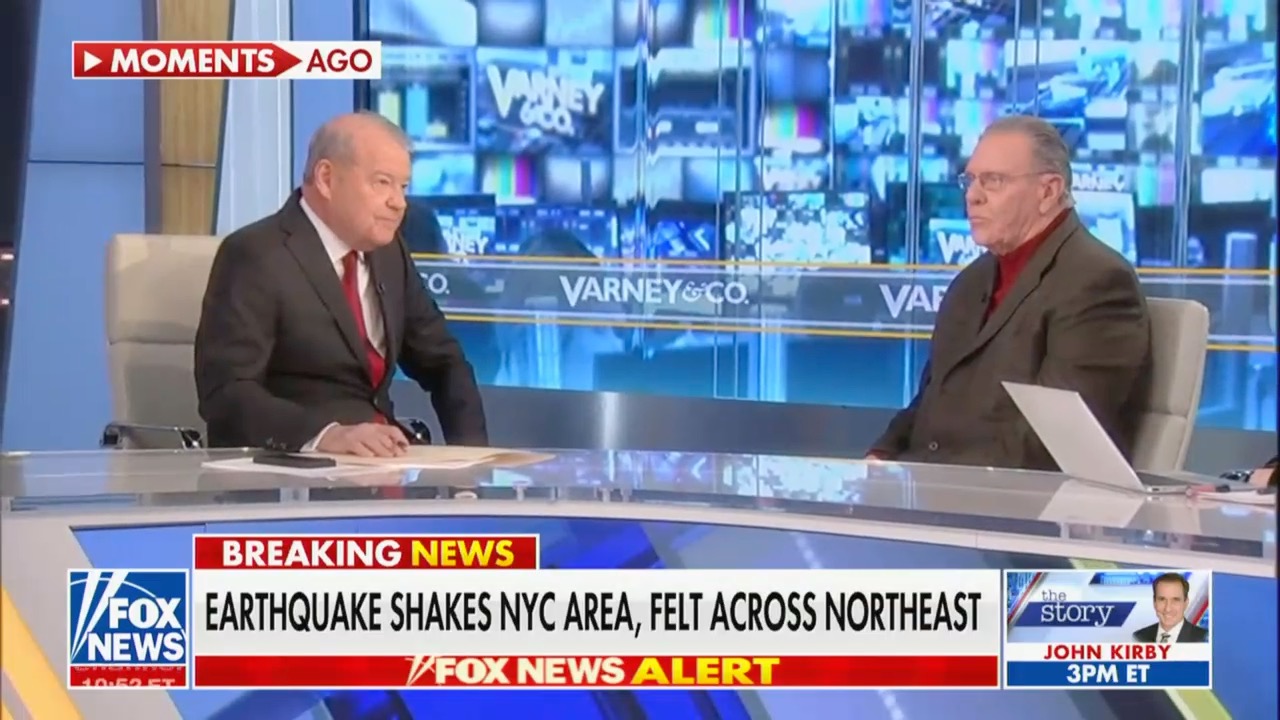 Earthquake Rattles Set of Fox's Stuart Varney While on Air