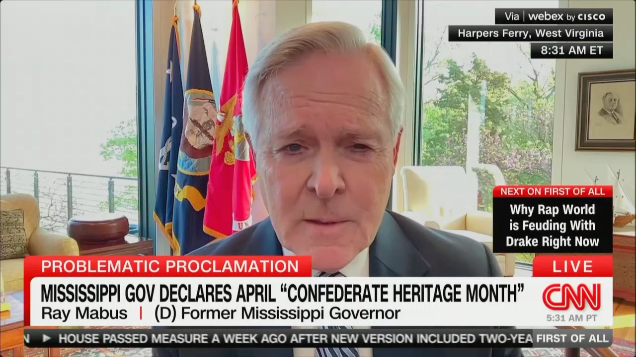 Former MS Gov Slams State's Confederate 'Celebration'