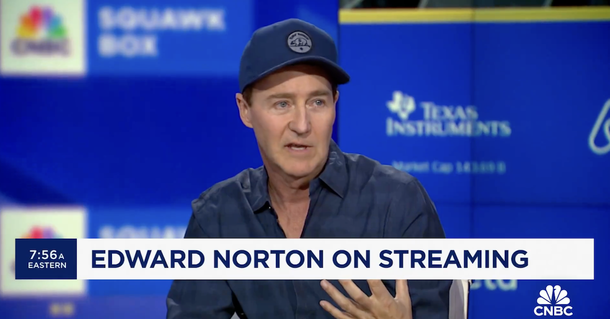 Edward Norton Tells CNBC 'Linear TV Is Kind of Toast'
