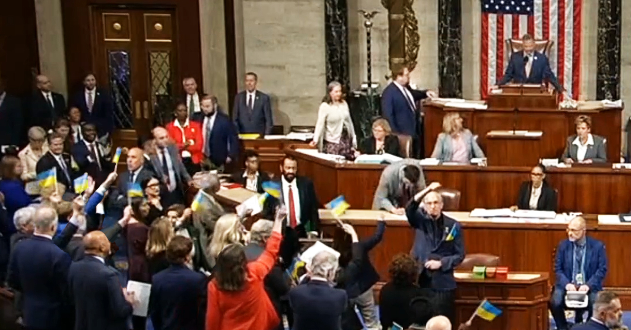 Democrats Admonished For Cheering, Waving Ukrainian Flags