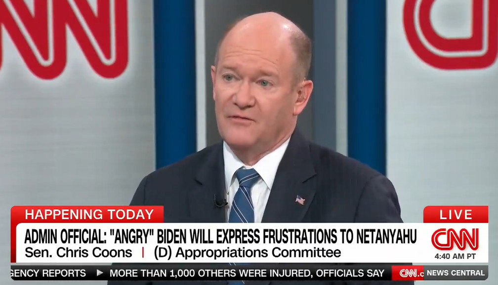 Chris Coons: Now In Favor of Conditions on Aid to Israel