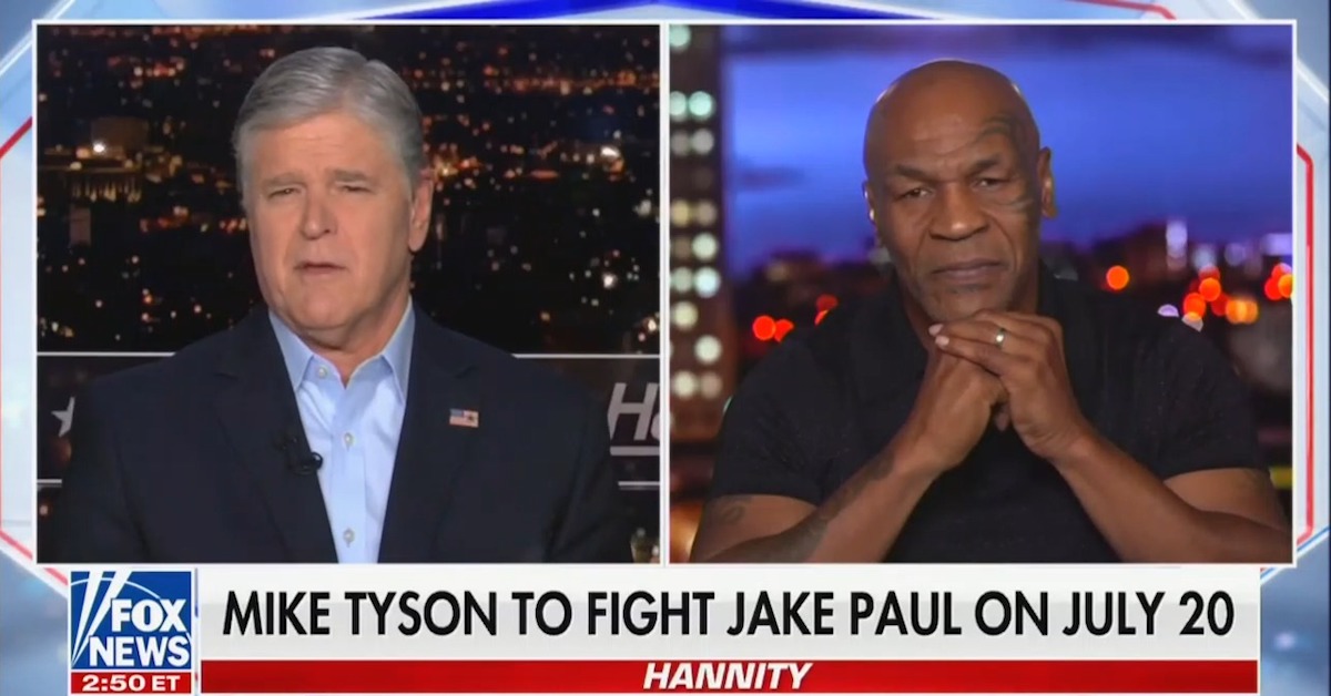 Mike Tyson Tells Hannity He's 'Scared To Death' of Jake Paul Fight