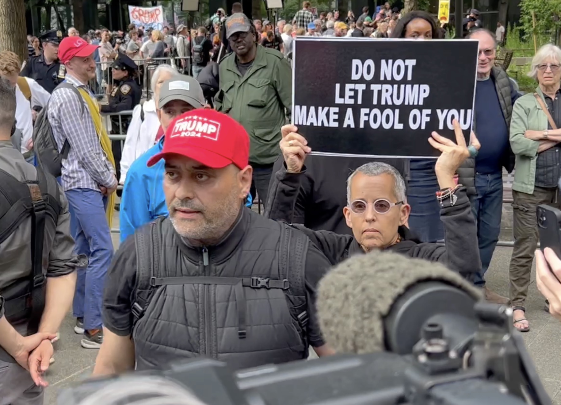 VIDEO: Scenes Outside Courthouse After Trump Found Guilty