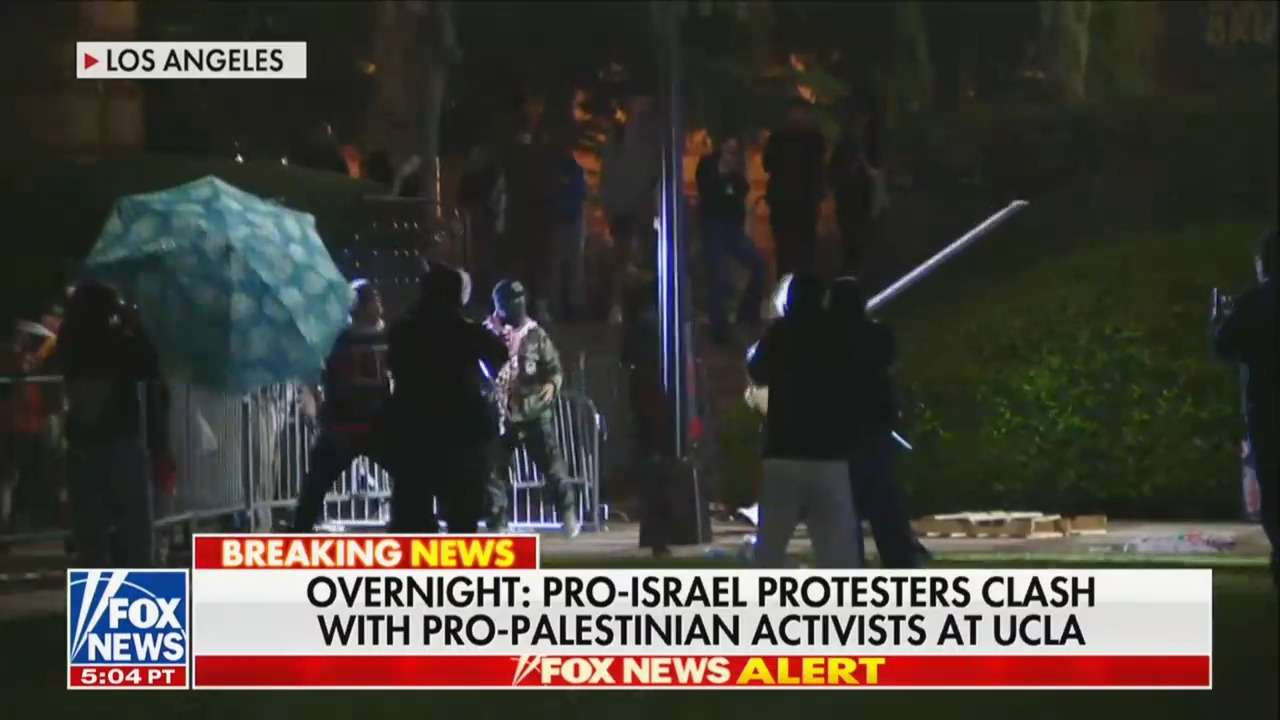 Video of Pro-Israel Attacking Pro-Palestine Protestors UCLA