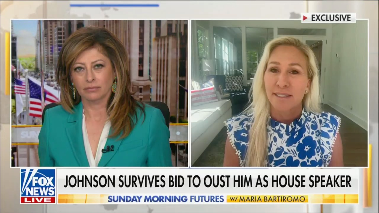 Maria Bartiromo Confronts MTG About Speaker Mike Johnson