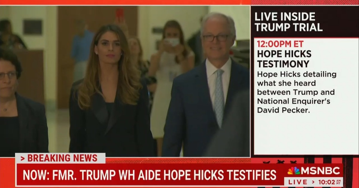 Ex-Aide Hope Hicks Enters Trump Courtroom to Gasps