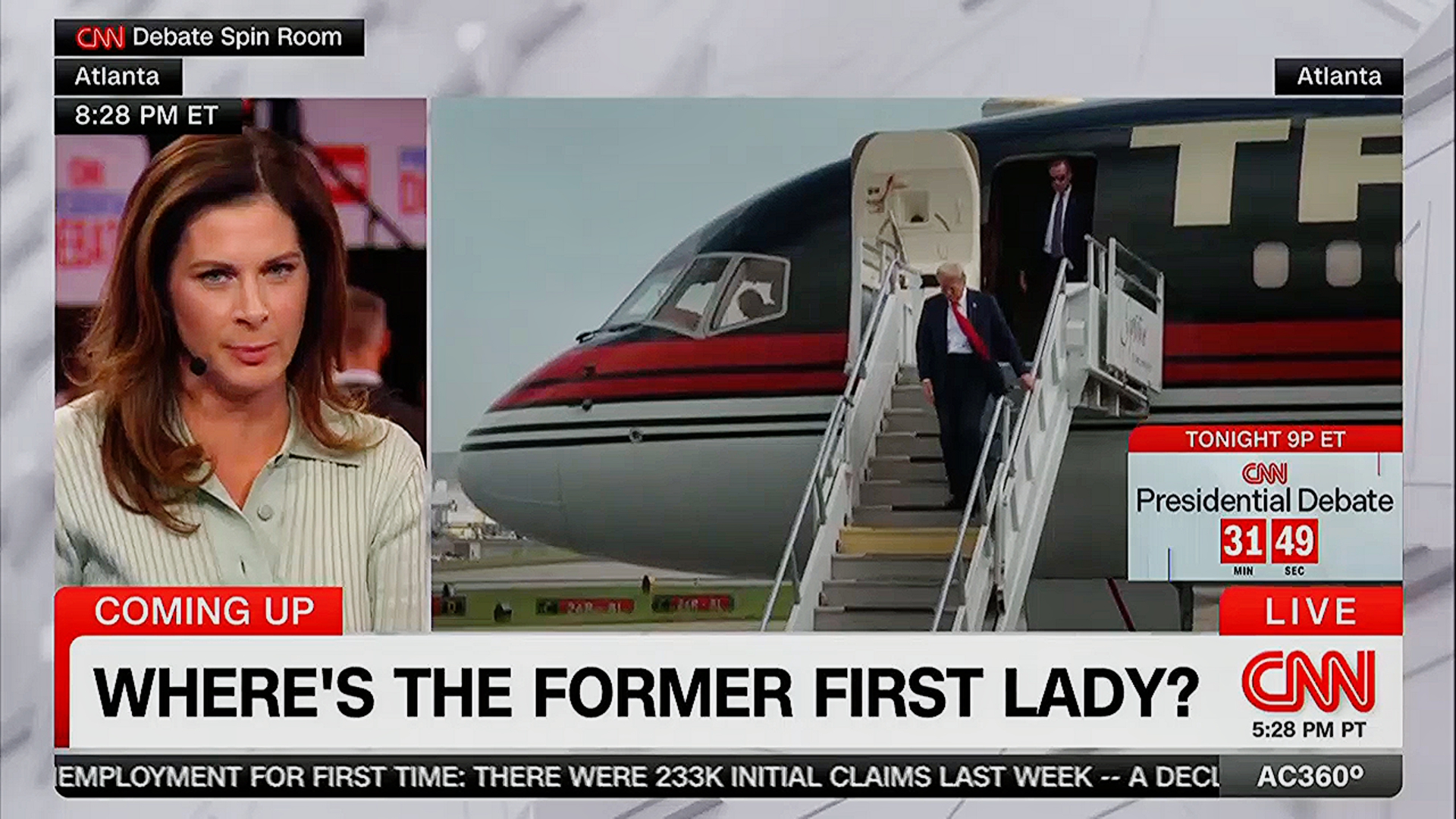 CNN Breaks News On Debate Night Whereabouts Of Melania Trump