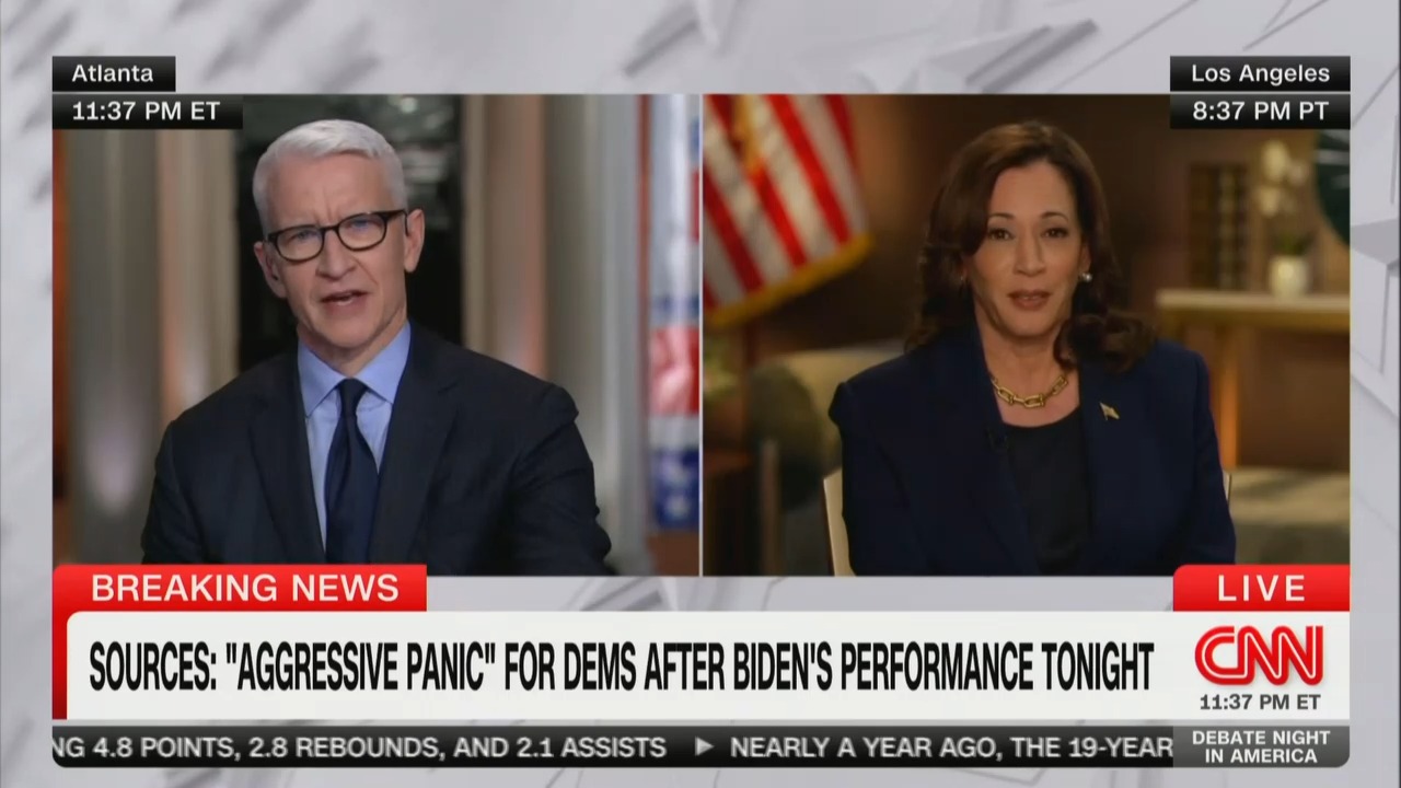 Anderson Cooper Asks Kamala Harris About Biden's Condition