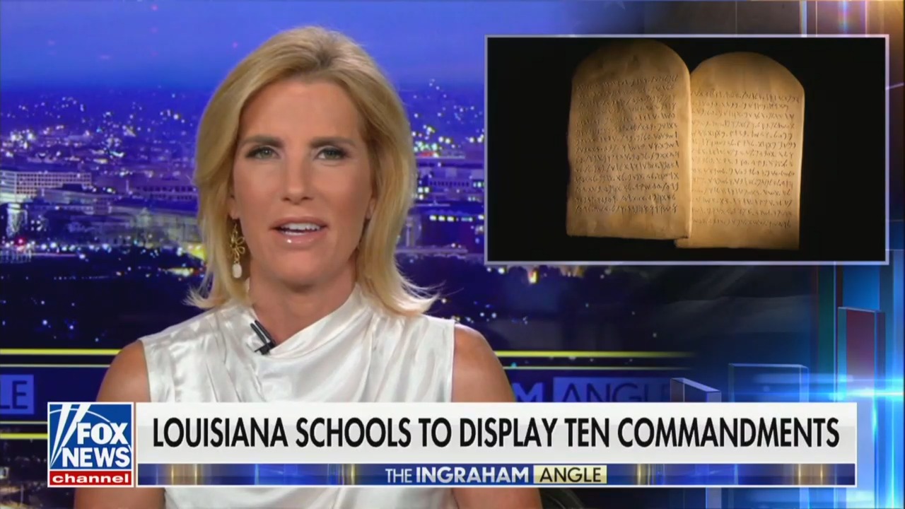 Laura Ingraham Mocks Liberals Over Ten Commandments