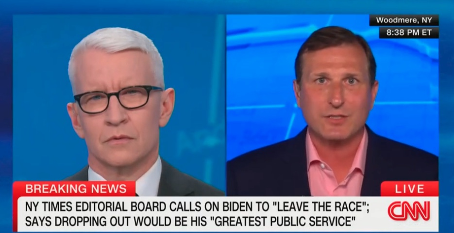 Dan Goldman Rips CNN Moderators' Treatment of Trump to Anderson Cooper