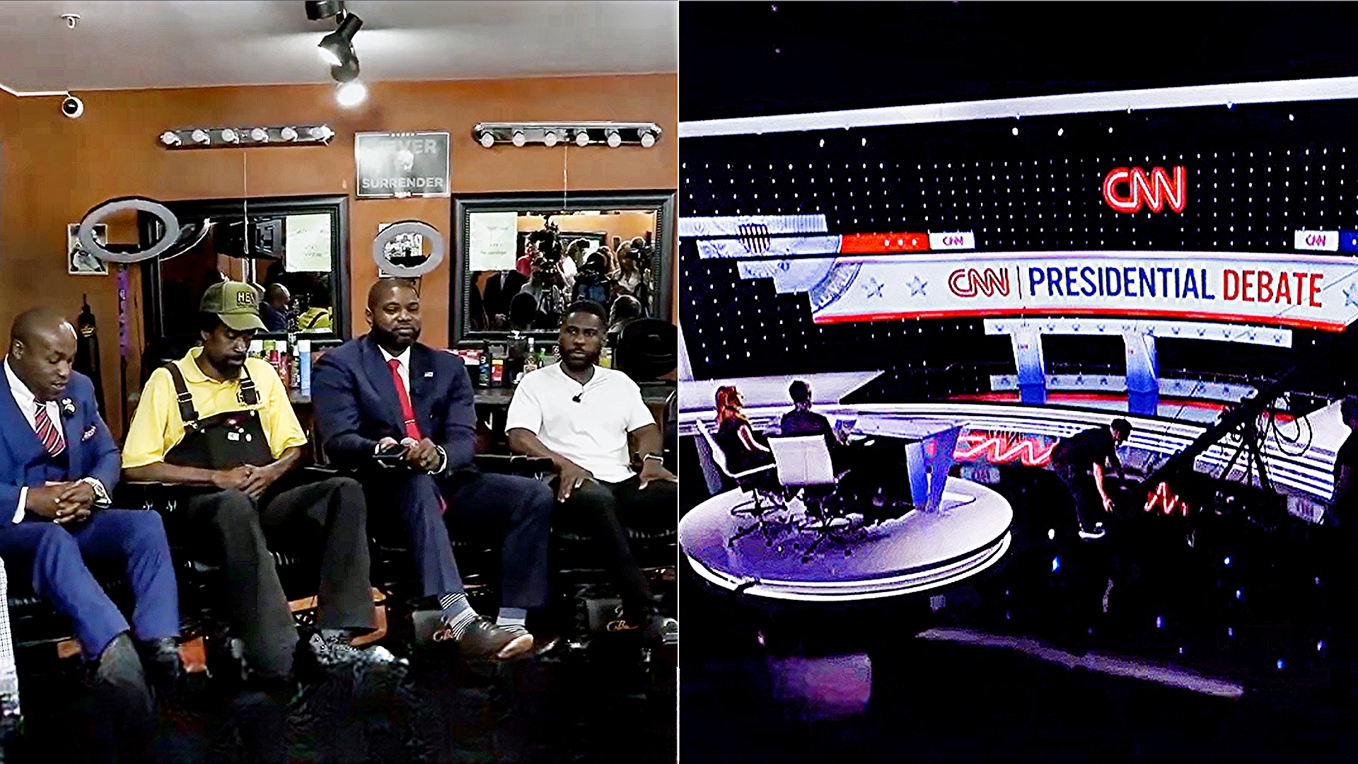 Trump Complains To Fans At Black Barbershop About CNN Debate