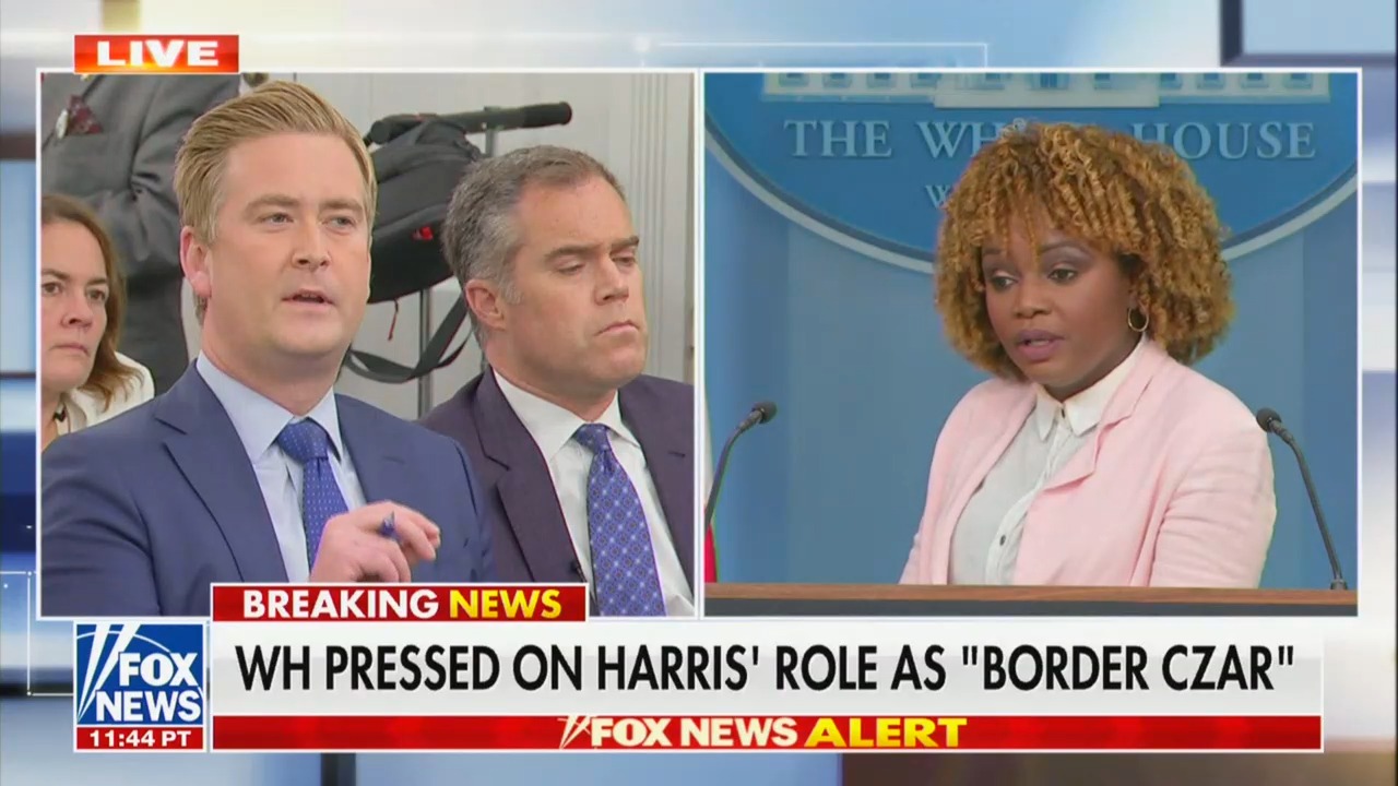 Peter Doocy Presses Karine Jean-Pierre Over Kamala Harris