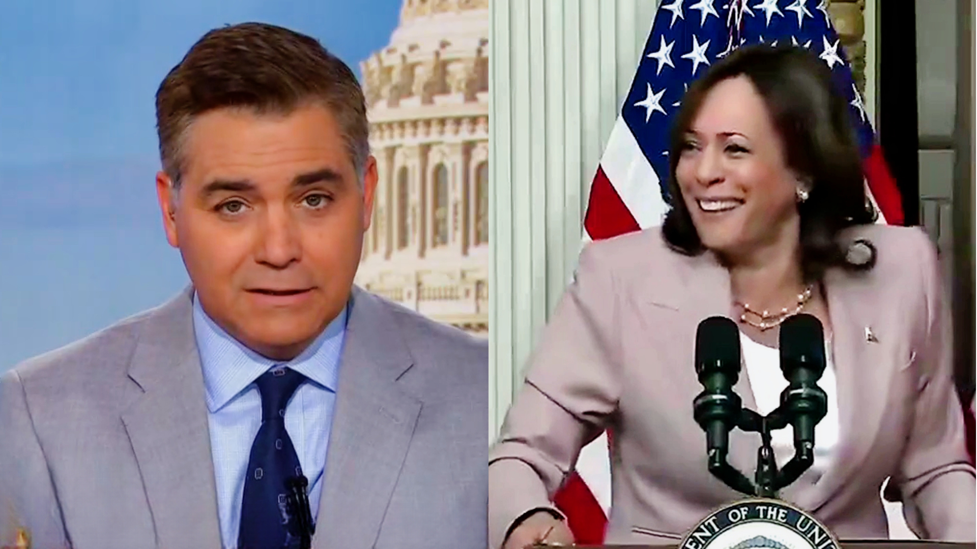 Acosta Rips 'Word Salad' Slam On Kamala Harris Coconut Tree