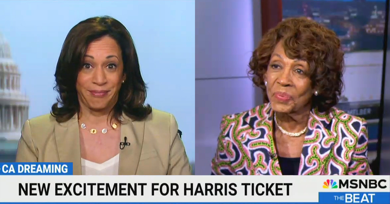 Maxine Waters Praises Kamala Harris 'Determination' To Become Dem Nominee