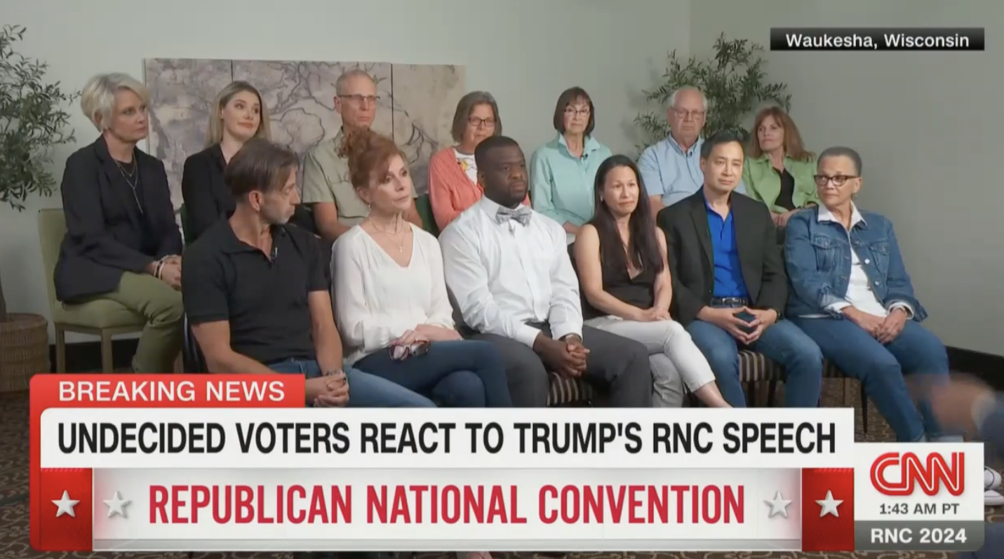 Wisconsin Swing Voters Give Trump RNC Speech High Marks